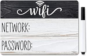 Amazon.com: Aesthetic Fridge Magnet WiFi Password Sign with Marker & 2 ...