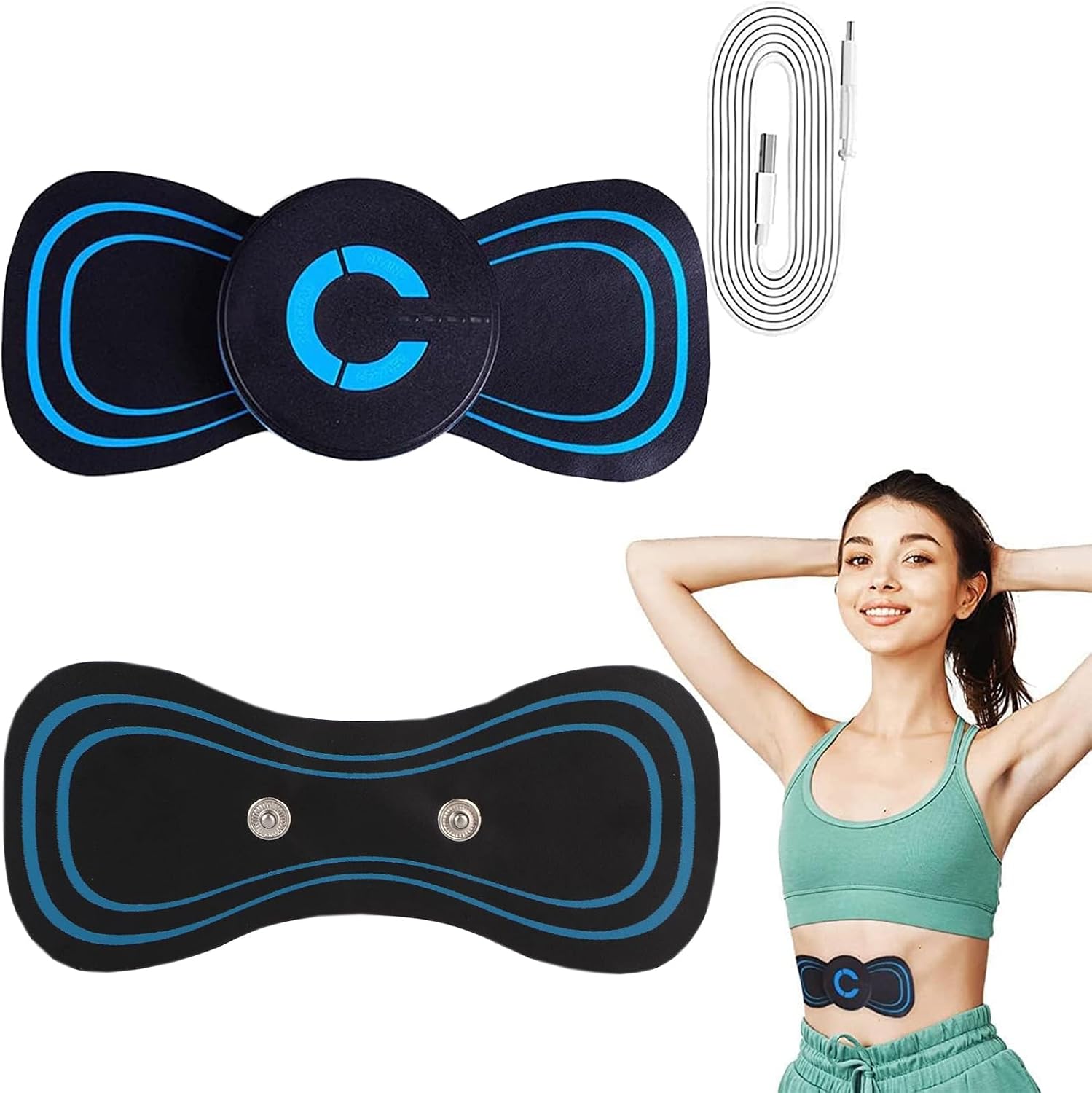 EMS Mini Electric Neck Back Cervical Massage Device,EMS Massager Mat,6 ...
