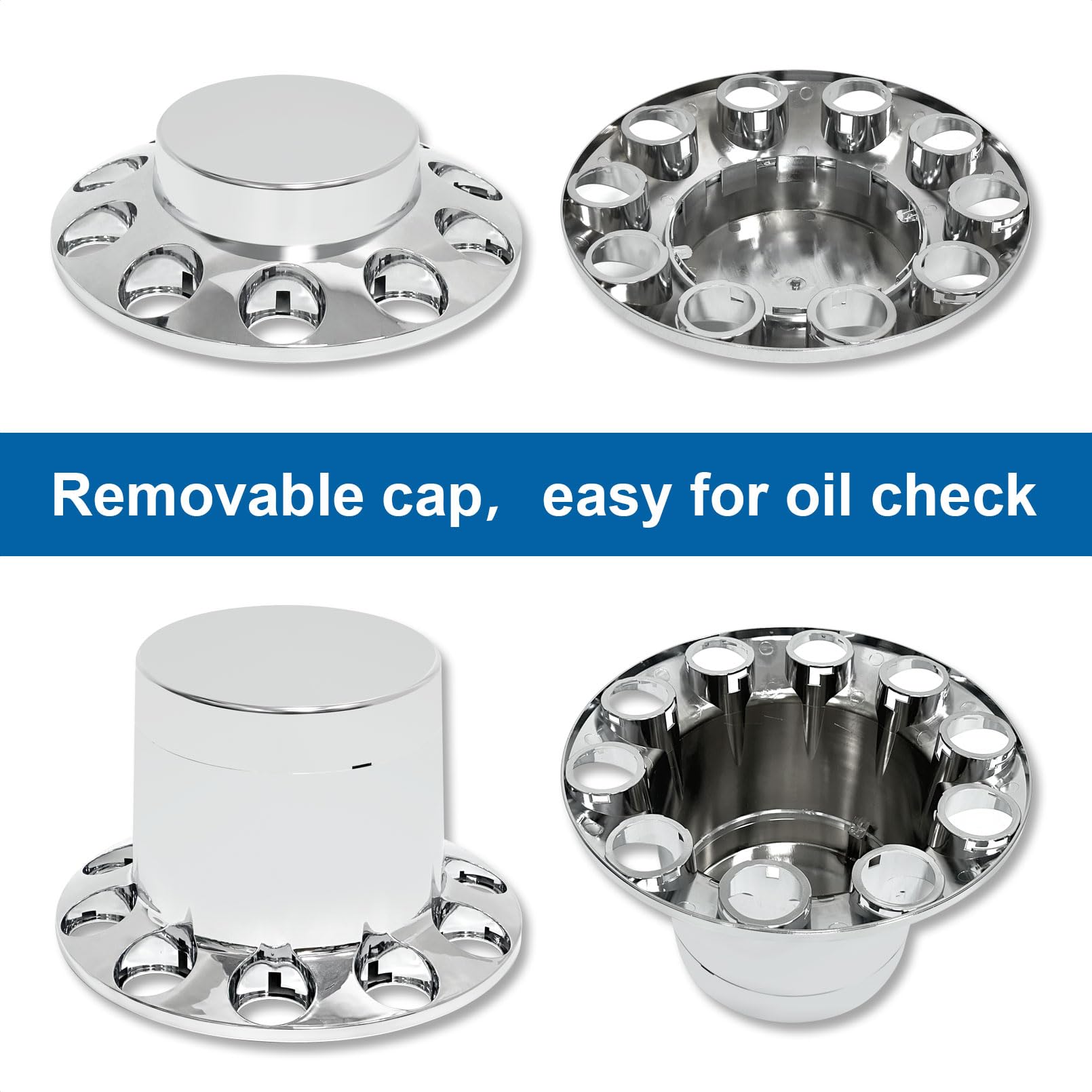 Snapklik.com : Grandroad Auto 33 Mm Axle Hubcap Kit, 33 Mm By 3-1/2 ...