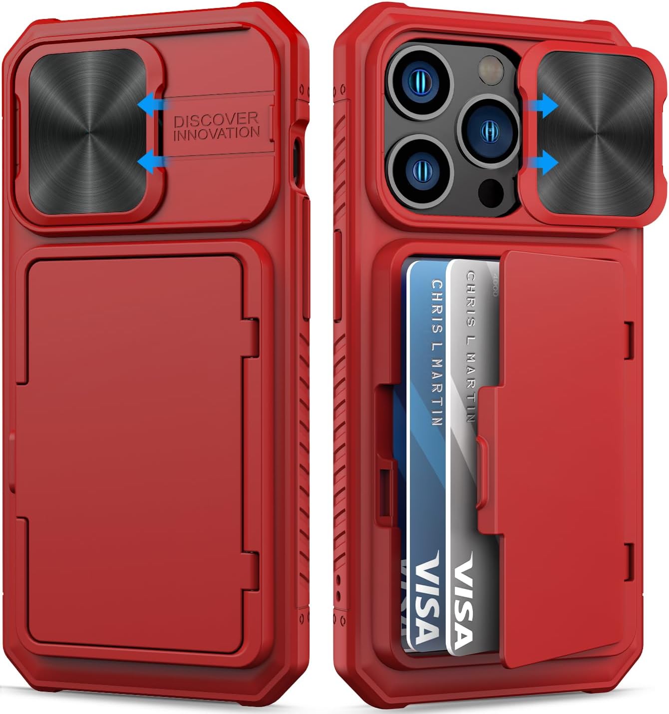 Amazon.com: BXYJY for iPhone 15 Pro Case with Card Holder (4-5 Cards ...