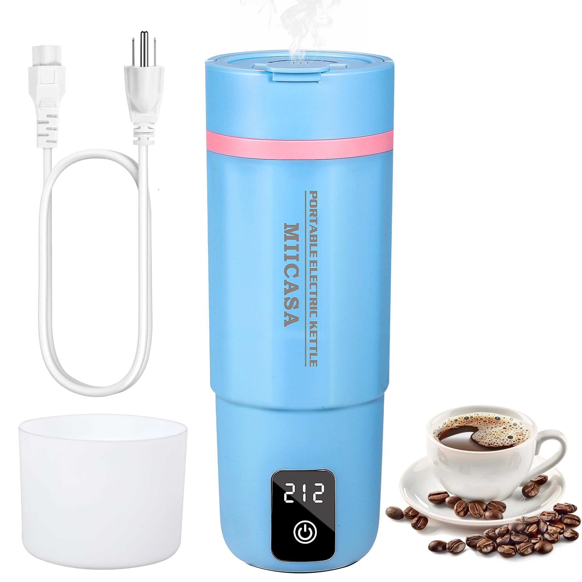 Amazon.com: MIICASA Travel Electric Kettle, Portable Small Tea Coffee ...