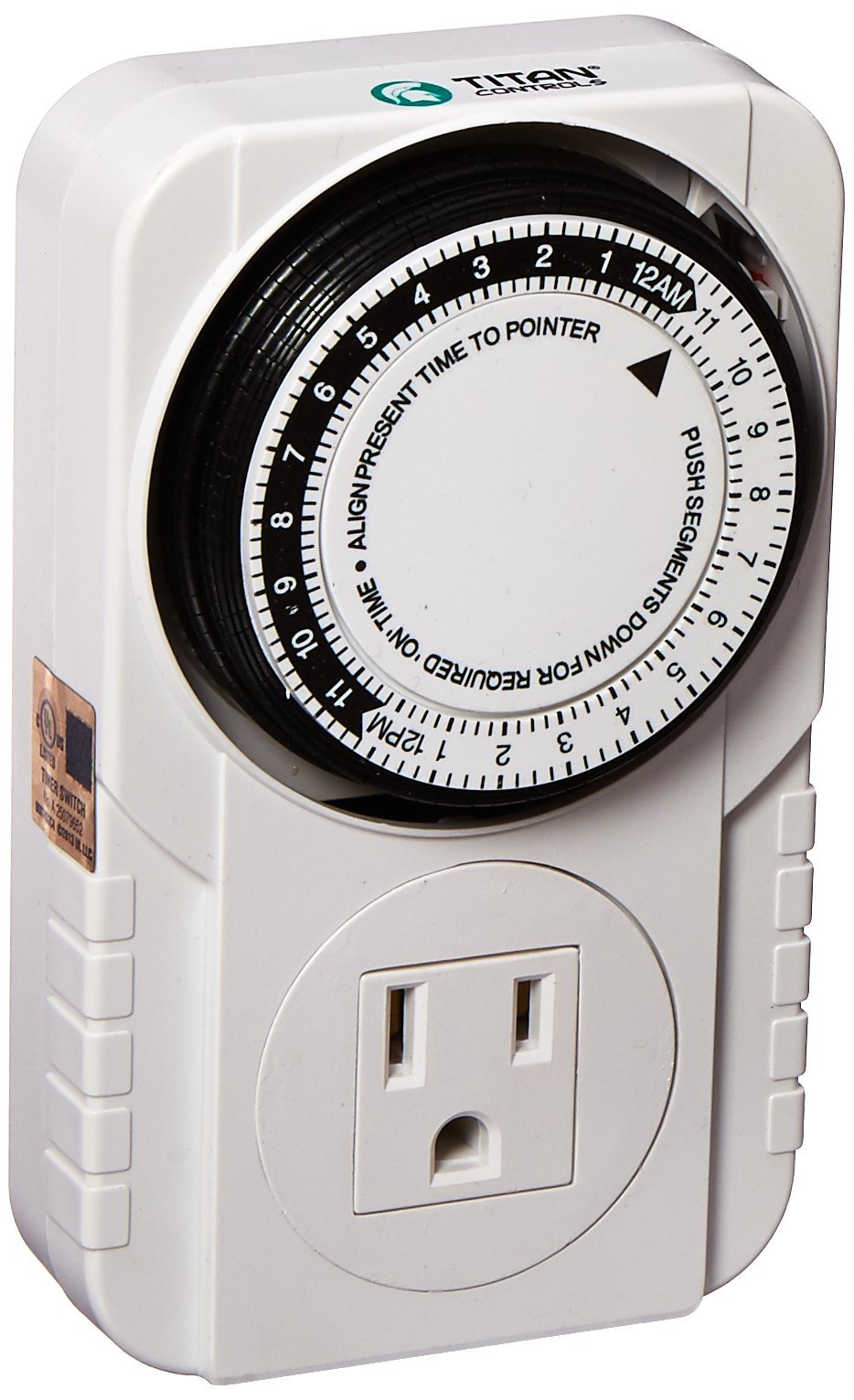 Amazon.com : Titan Controls Mechanical Timer, Single Outlet, 120V ...