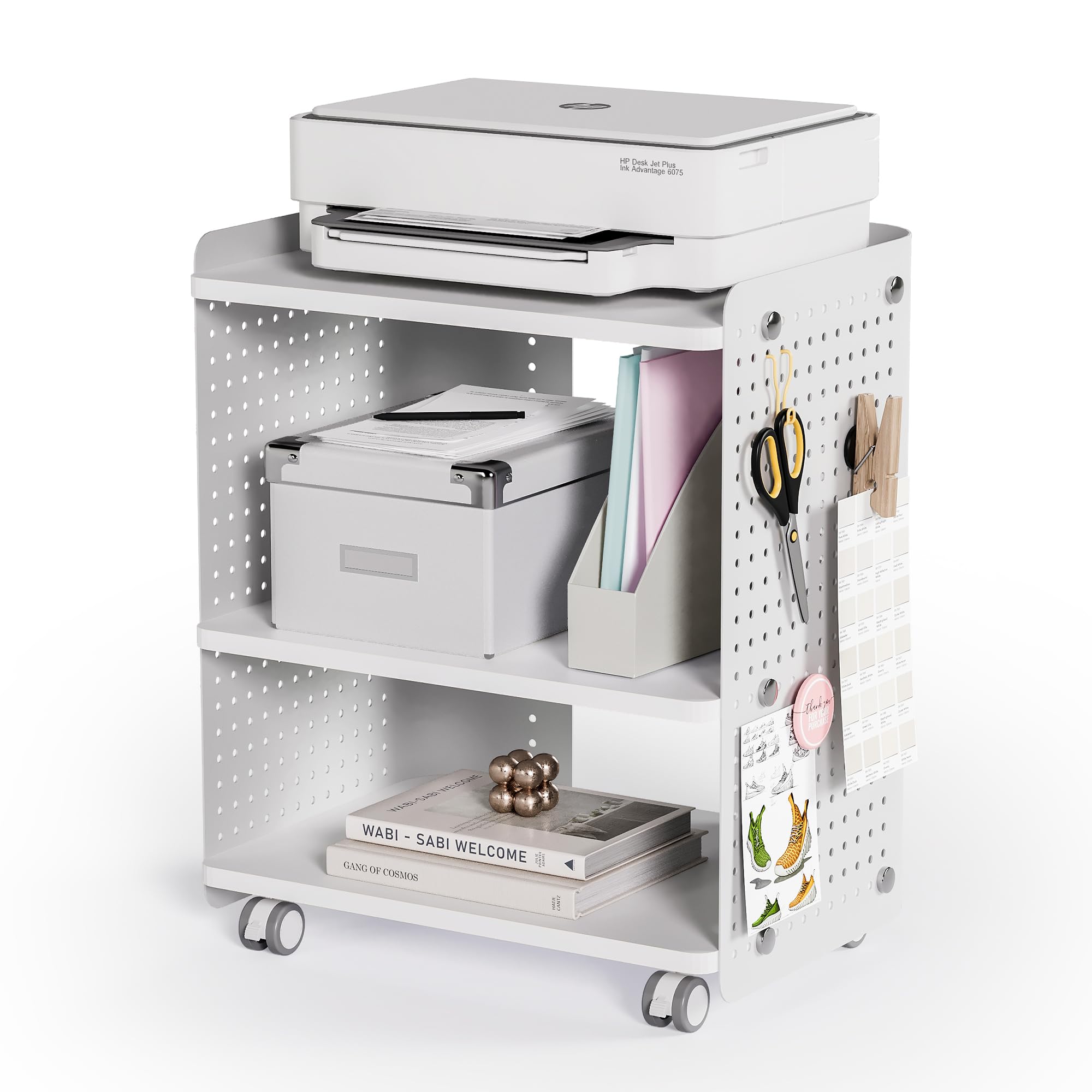 Amazon.com: Fenge Printer Stand, 3 Tier Under Desk Printer Table with ...