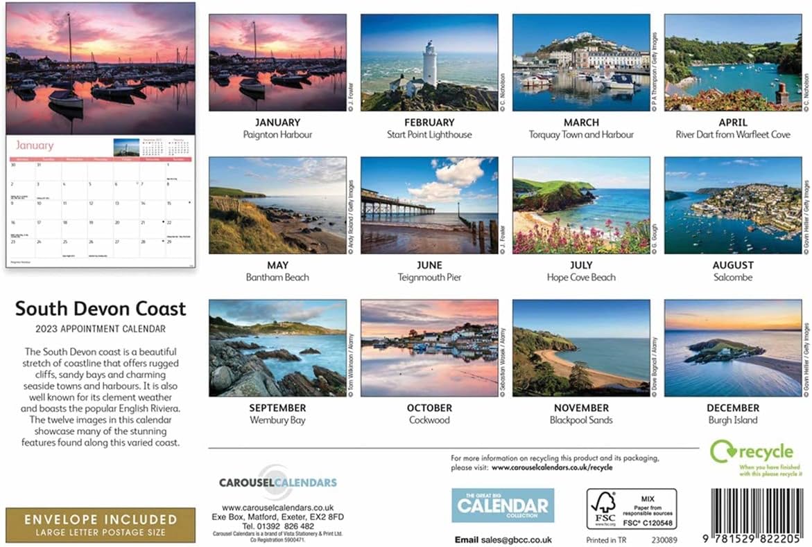 South Devon Coast A4 Calendar 2023 – BigaMart