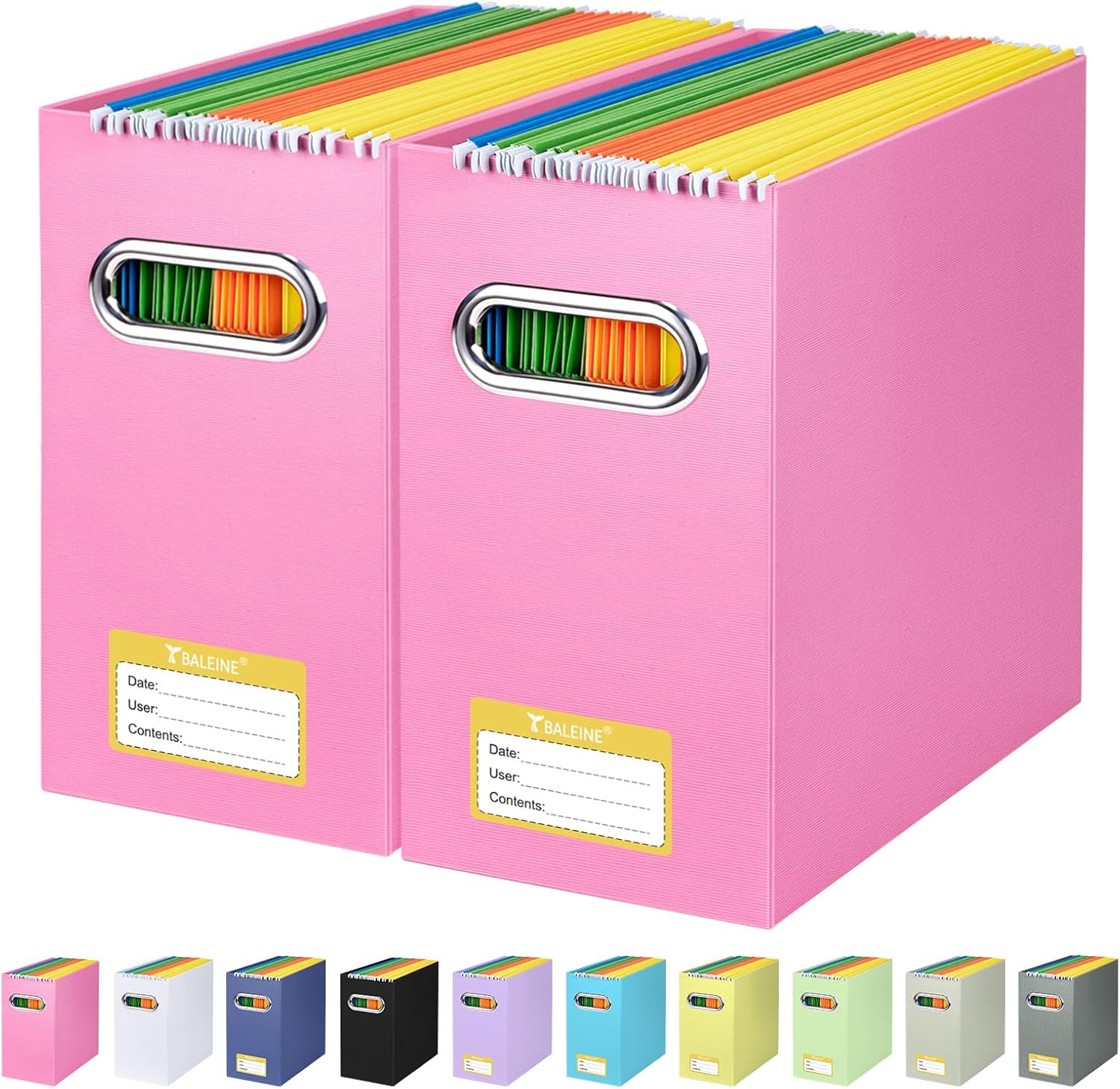 Amazon.com : BALEINE File Organizer Box, Cardboard File Folder ...