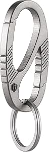 KeyUnity Titanium Carabiner Keychain Clip, Dual Gate Quick Release EDC ...