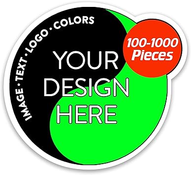 Amazon.com : 5-1000 Custom Vinyl Stickers - Upload Your own Image, Text ...
