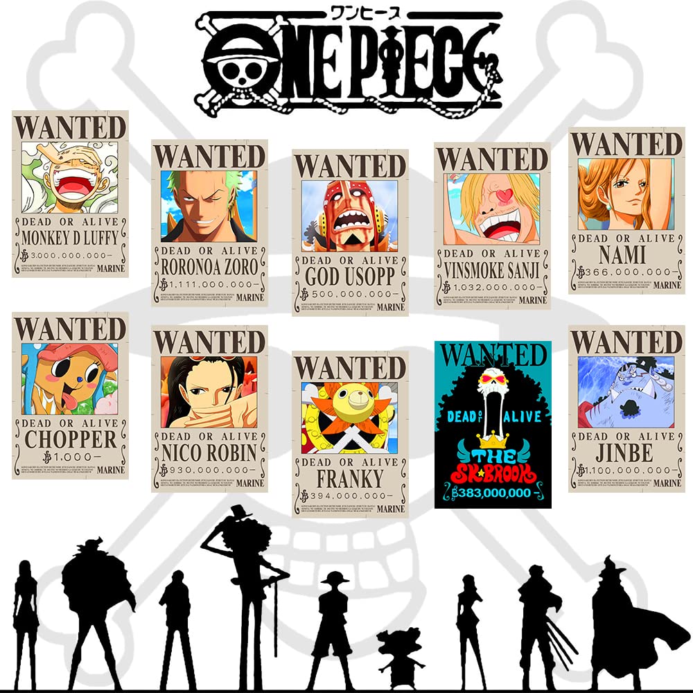 Snapklik.com : TYZZHOA 11 PCS Anime OP Wanted Bounty Posters, Nika ...