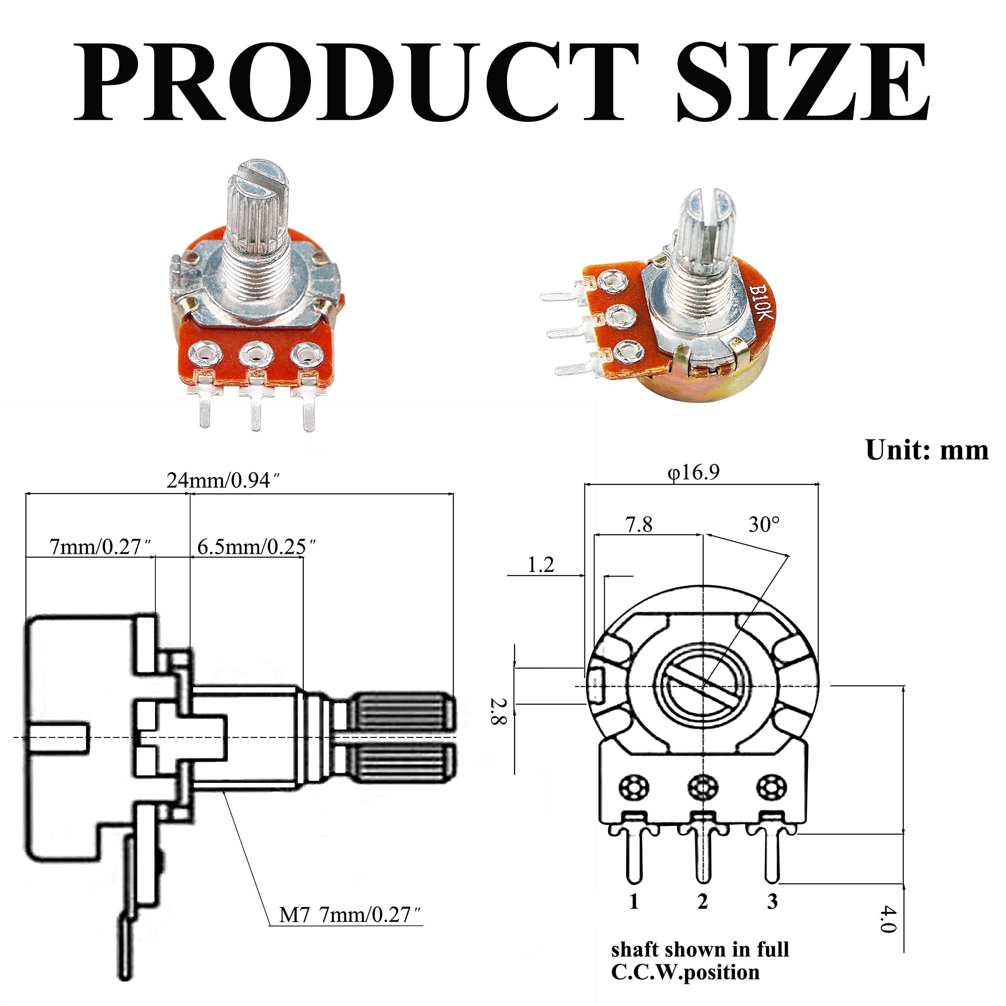 Snapklik.com : WH148 Potentiometer Kit - 45 Sets 1K 5K 10K 20K 50K 100K ...
