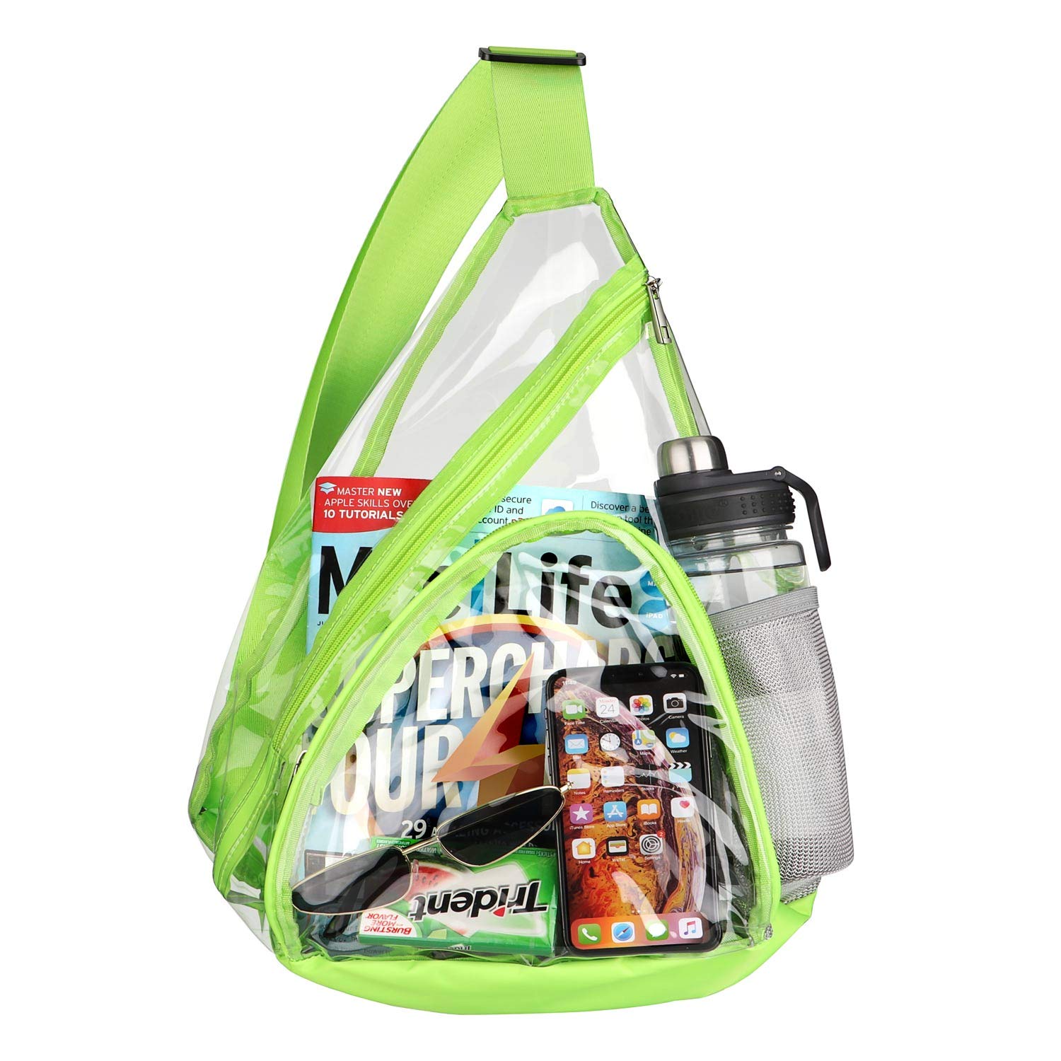 Snapklik.com : HULISEN Clear PVC Sling Bag Stadium Approved, Backpack