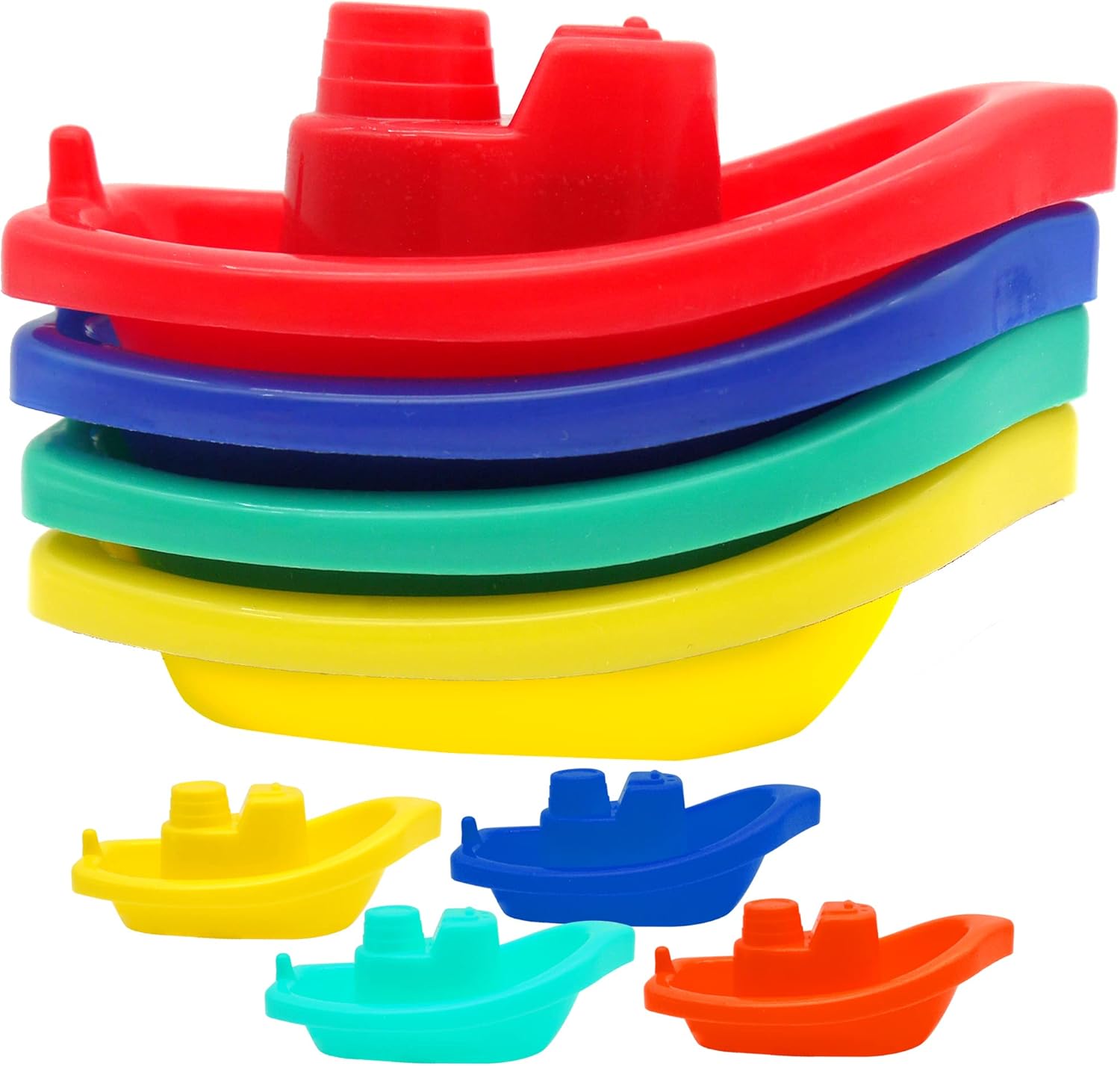 SOL 8pk Bath Boat Toy Little Bath Boats for Kids Pirate Ship Bath Toy ...