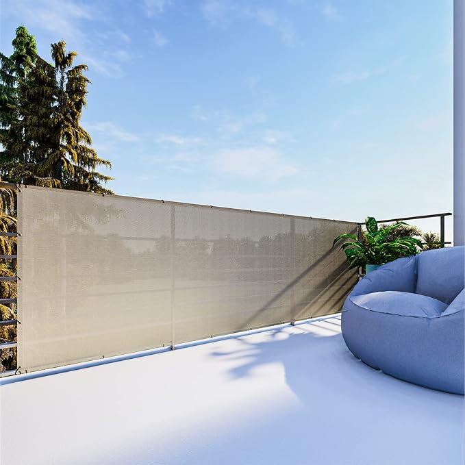 Amazon.com: INFRANGE Heavy Duty Mesh Windscreen Balcony Cover, Beige 3 ...
