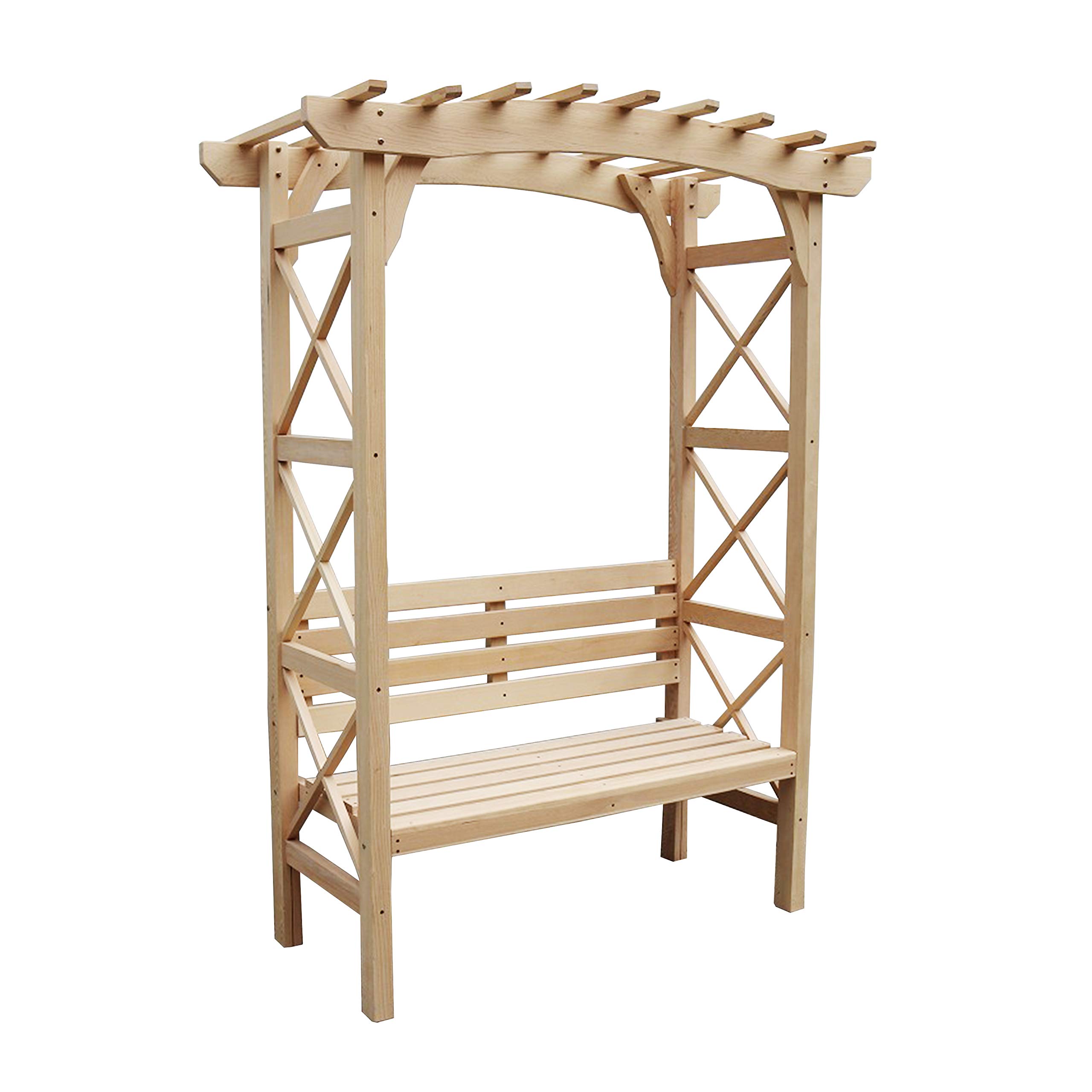 Buy ALEKO Outdoor Wooden Garden Arbor With Leisure Bench And Trellis buy-aleko-outdoor-wooden-garden-arbor-with-leisure-bench-and-trellis