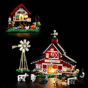 Amazon.com: FUNWHOLE Farm Cow-Barn and Hen-House Lighting Building ...