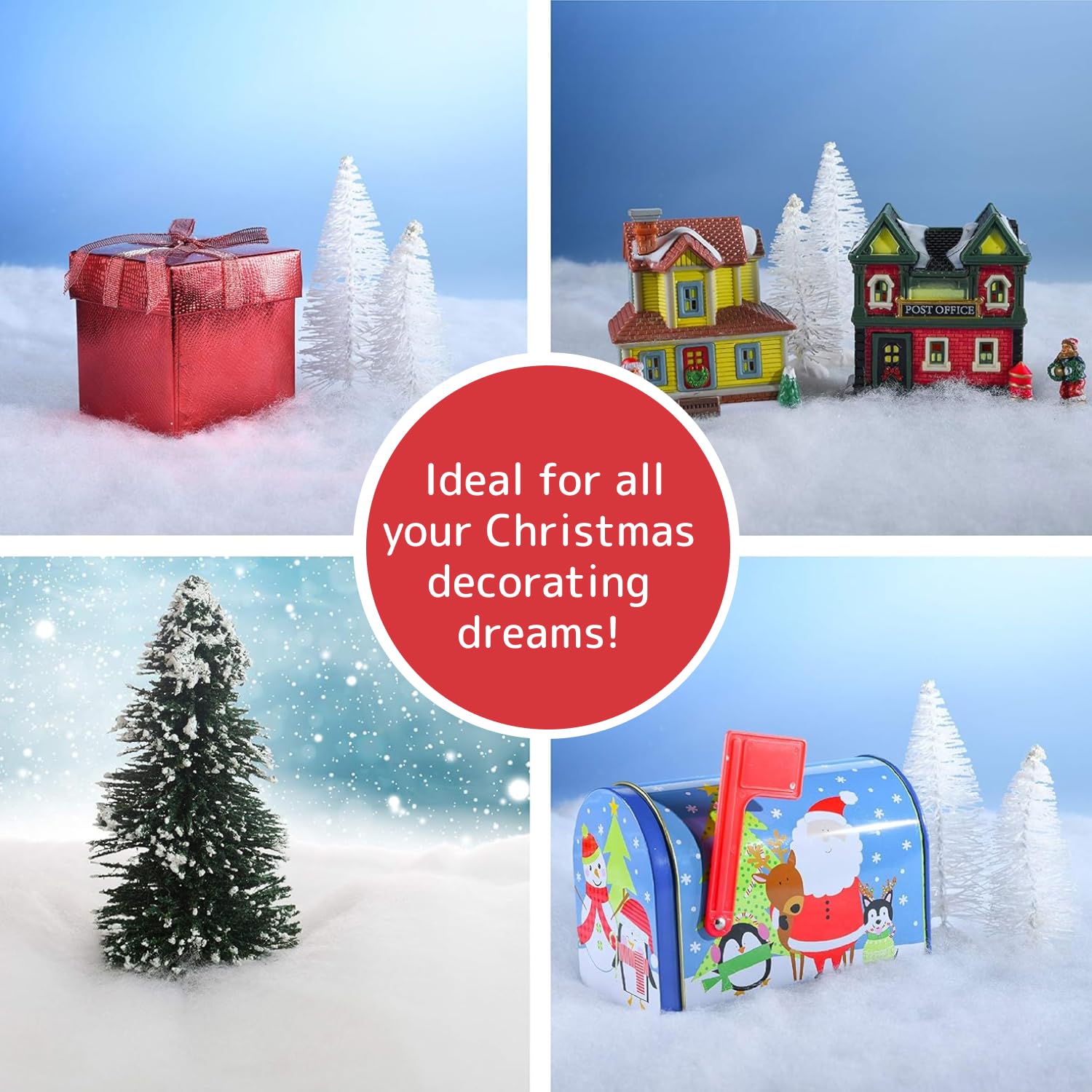 Snapklik.com : 2 Pack Snow Blanket Rolls - Artificial Fake Snow For ...