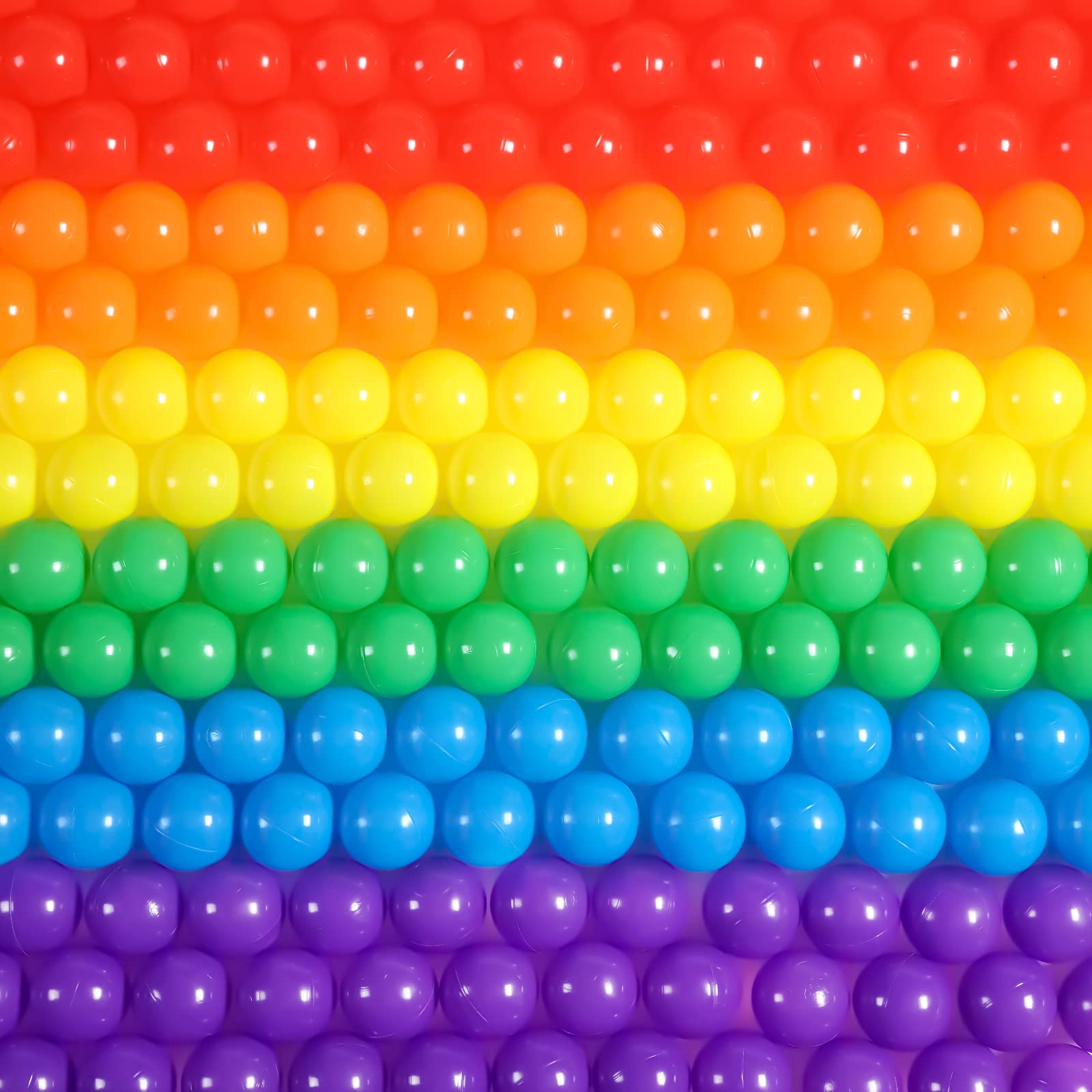 Wettarn 600 Pieces Ball Play Tent Pool Pit Reusable Plastic Play Balls ...