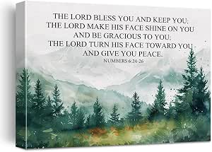 Amazon.com: Christian Canvas Wall Art Decor Bible Verse May the Lord ...