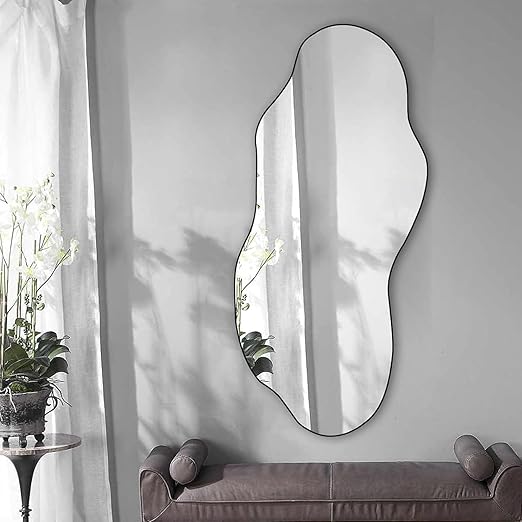 Amazon.com: POZINO Irregular Unique Shaped Mirror, Large Asymmetrical ...