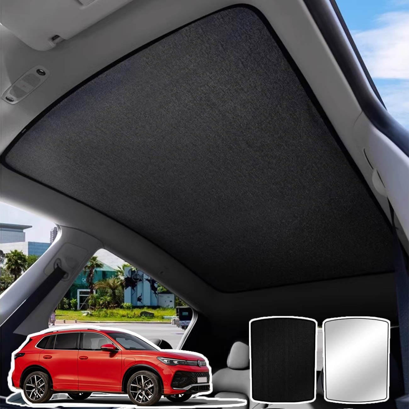 Amazon.com: One-Piece Sunroof Cover Set Customized for Tiguan 2023-2010 ...