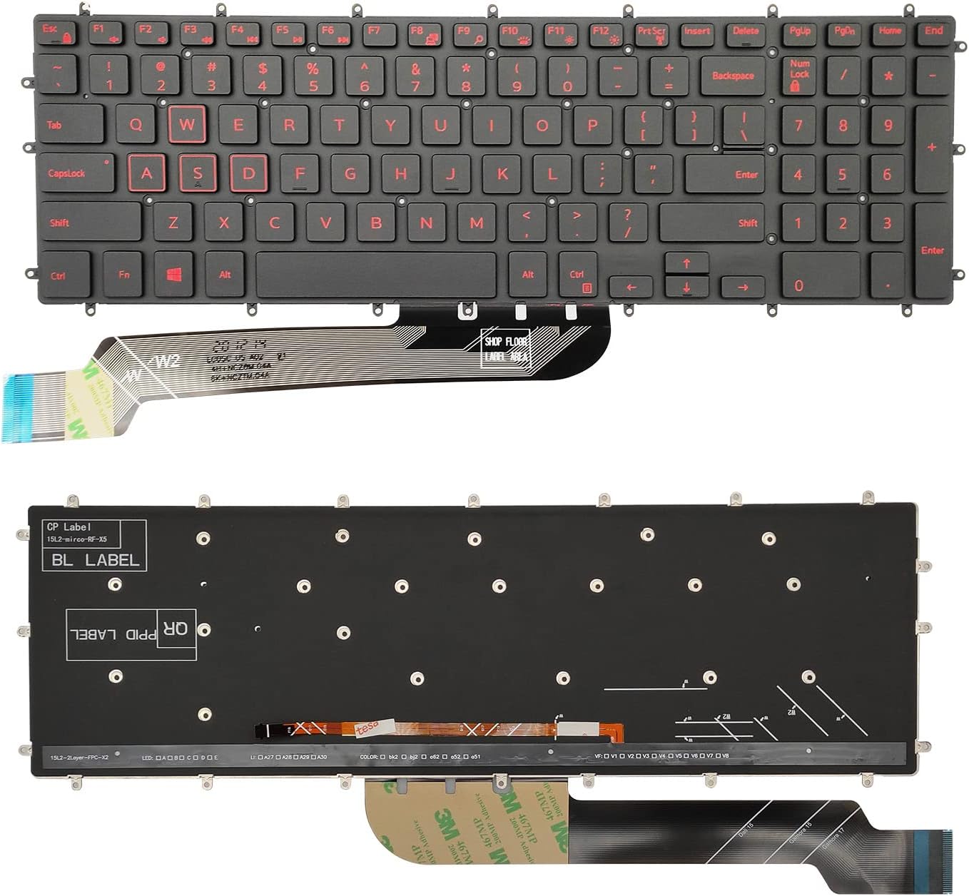 Amazon.com: Laptop Replacement Keyboard Fit Dell Inspiron 7567 7566 ...