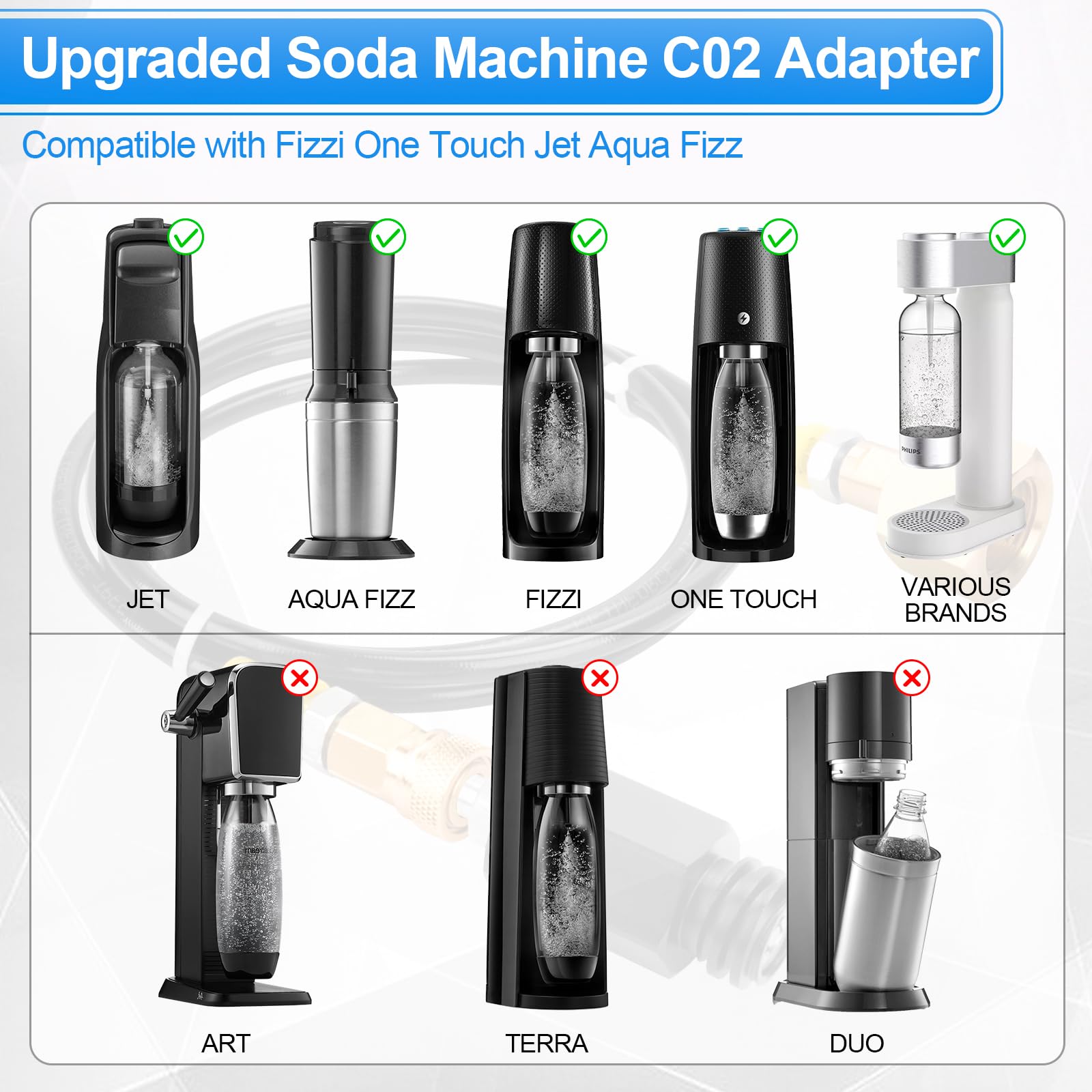 Snapklik.com : Soda Machine Adapter Hose Connect Soda Maker To Large ...