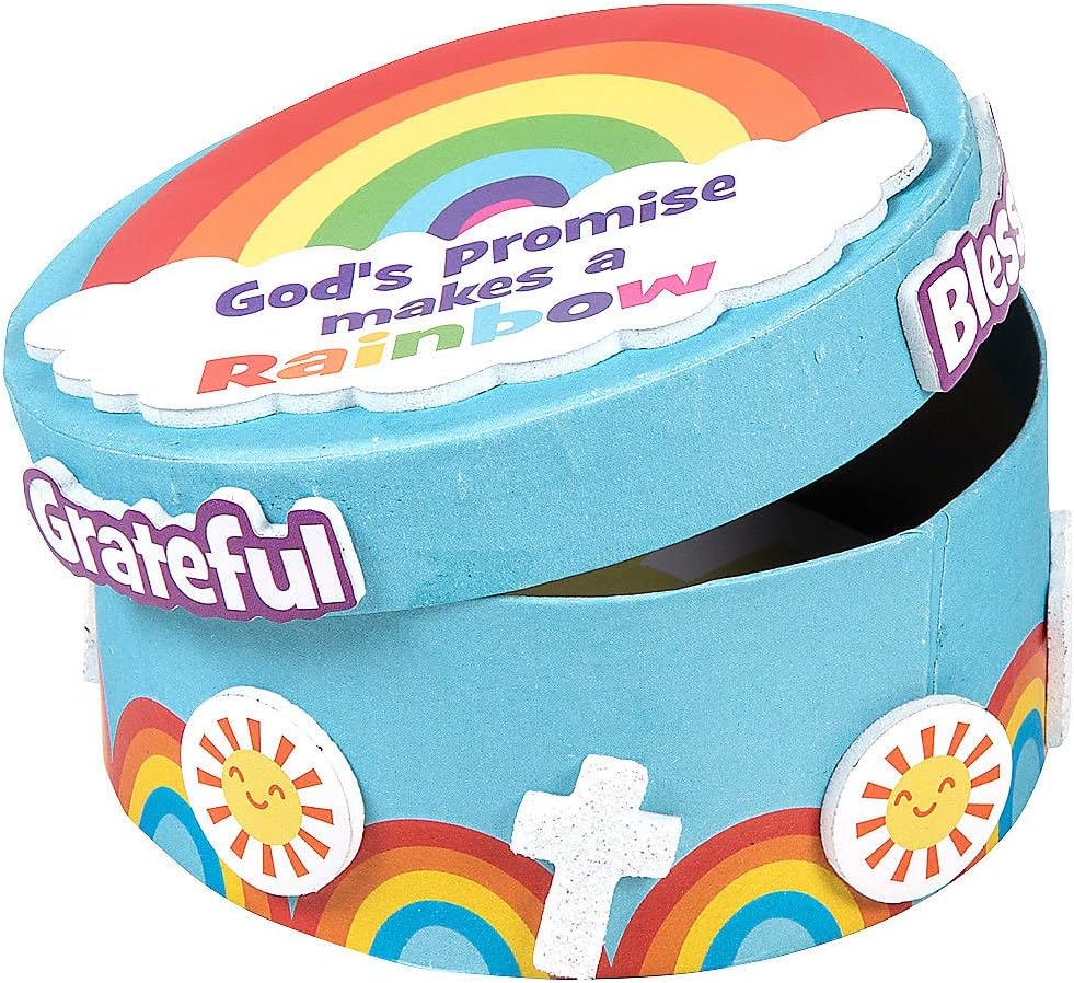 Amazon.com: God’s Promise Makes a Rainbow Prayer Box Craft Kit, Makes ...