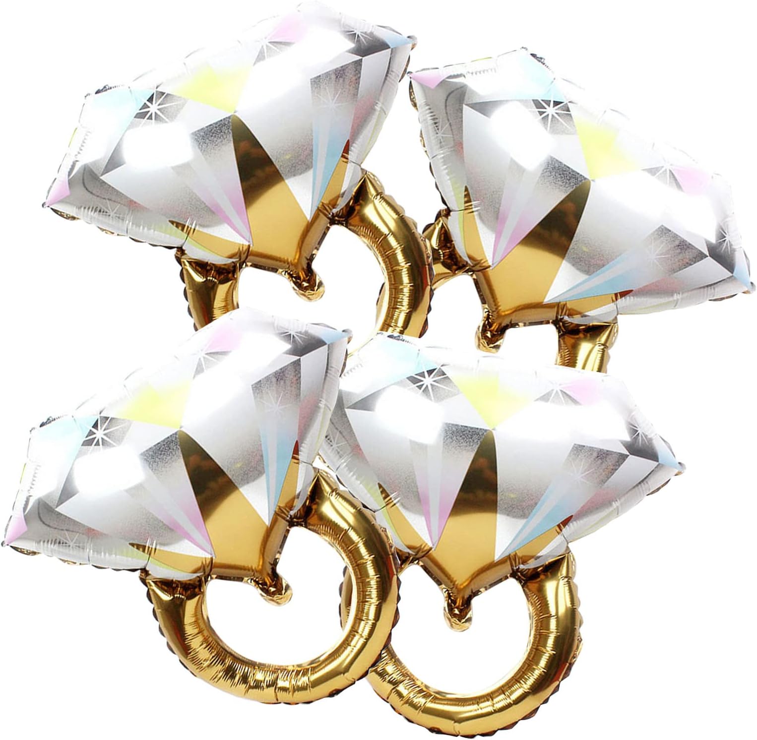 Amazon.com: MAGJUCHE White she Said yes Balloons, 16pcs Gold Bridal ...