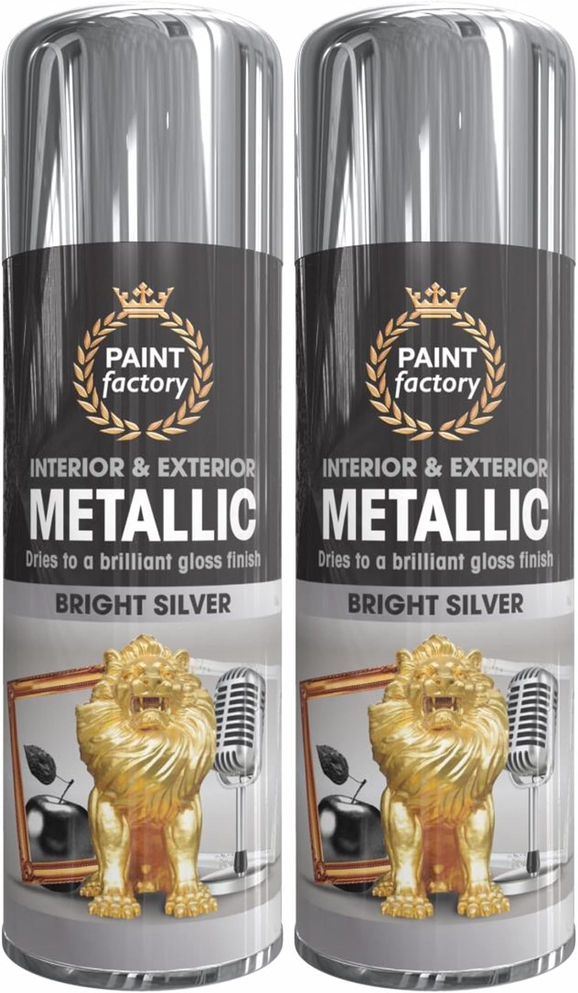 Q&H Metallic Silver Spray Paint for Luxury Vibe - Premium Reflective ...