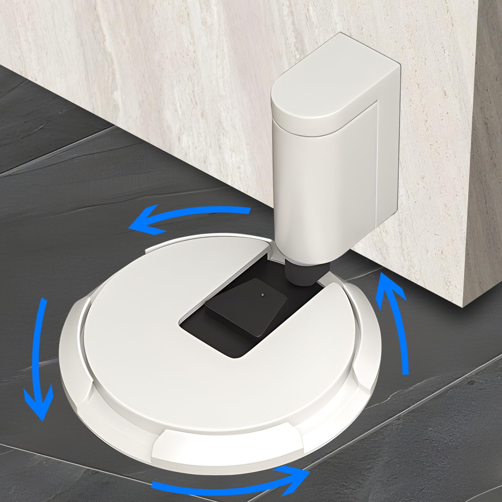 White 90 Degree Angle Door Hold Back Hook Keeper Stop Door Stops