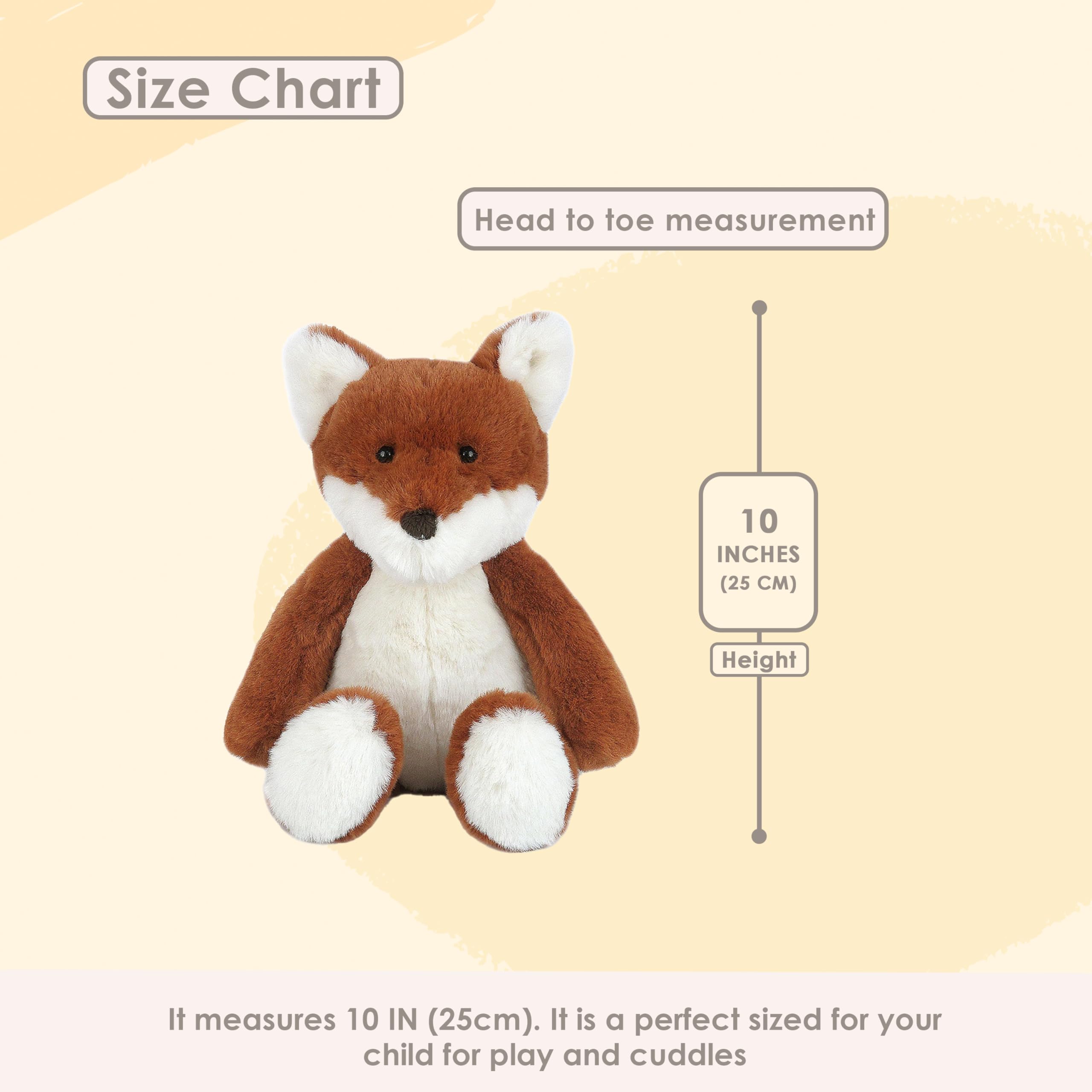 MON AMI Frederick The Fox Stuffed Animal 10/25cm | Plush Fox Soft Toy ...