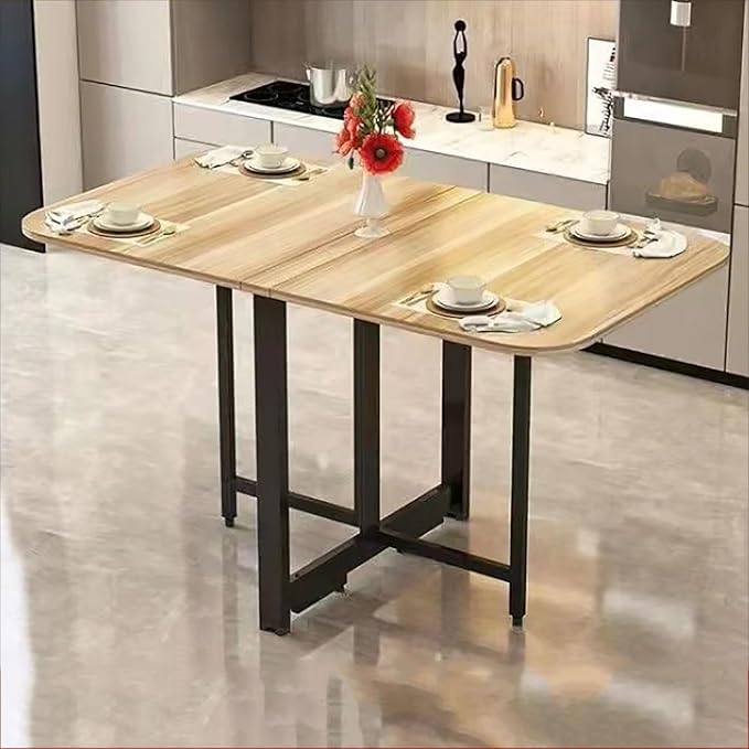 Drop Leaf Multifunction Expandable Table - Wooden Foldable Kitchen ...