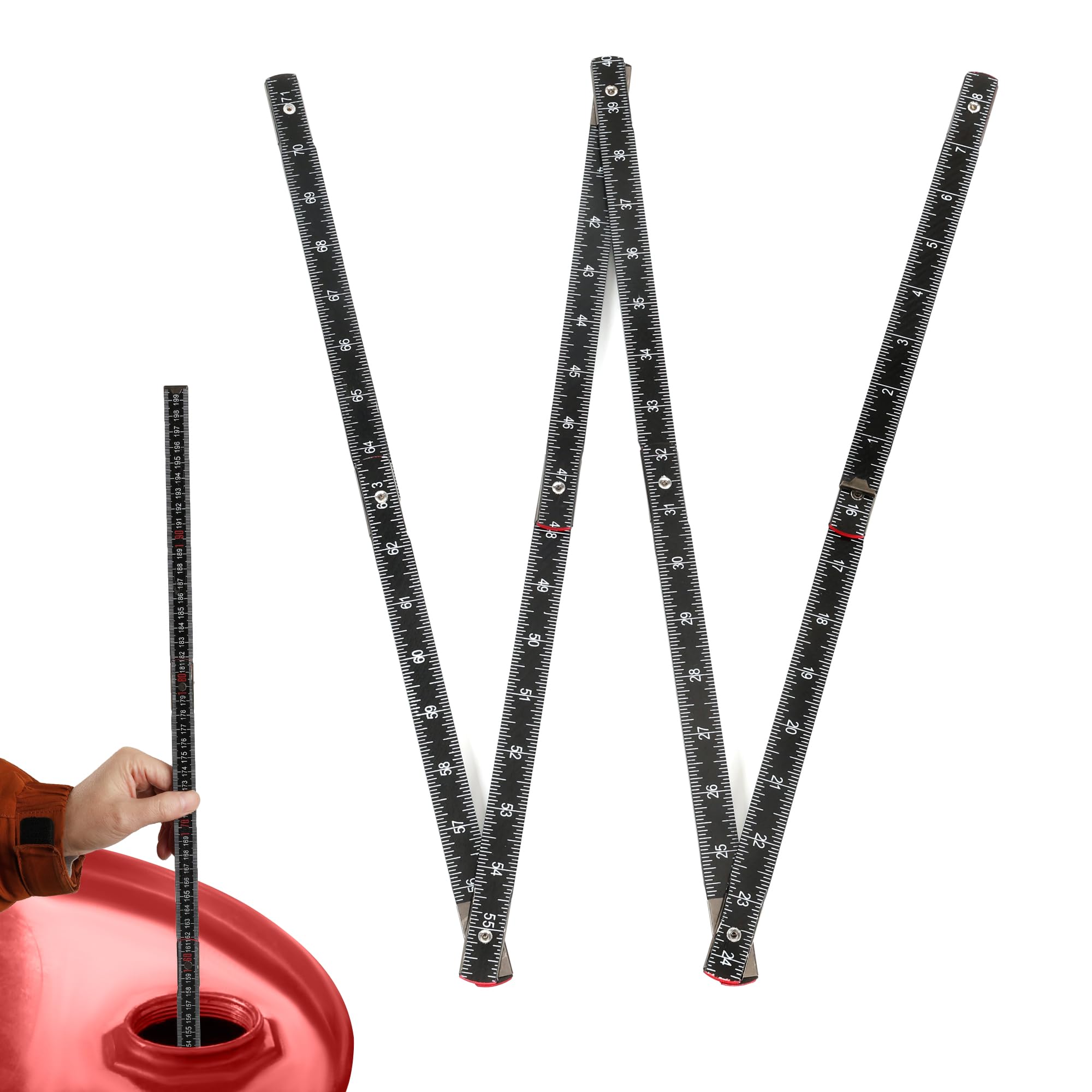 Amazon.com: UNIFAMILY 2PCS Fuel Tank Measuring Stick 10 Fold to 78 ...