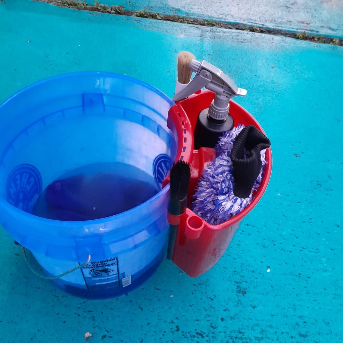 Amazon.com: Car Washing Tool Bucket Car Wash Bucket Organizer Car Wash ...