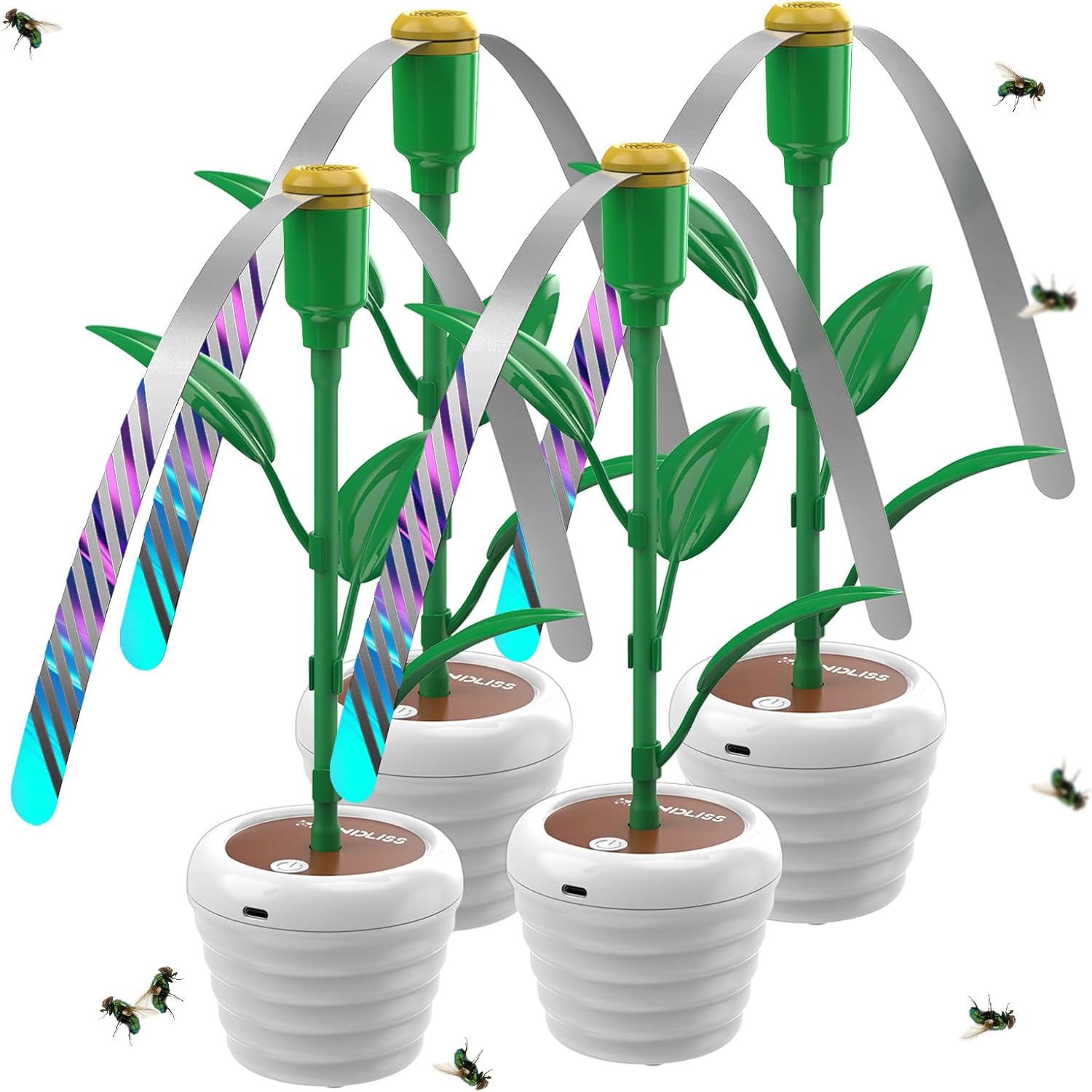 Amazon.com : Fly Fans for Tables, Flowerpot Modeling Fly Repellent ...