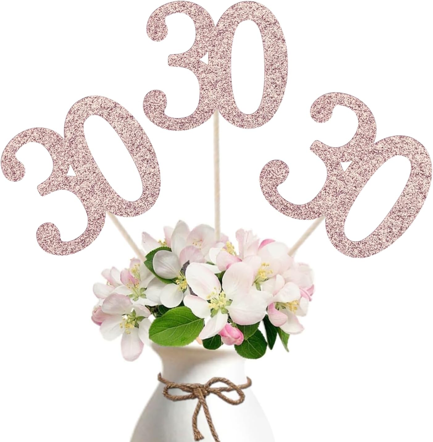 Amazon.com: 10-Pack Double Sided Glitter 30th Birthday Centerpiece ...