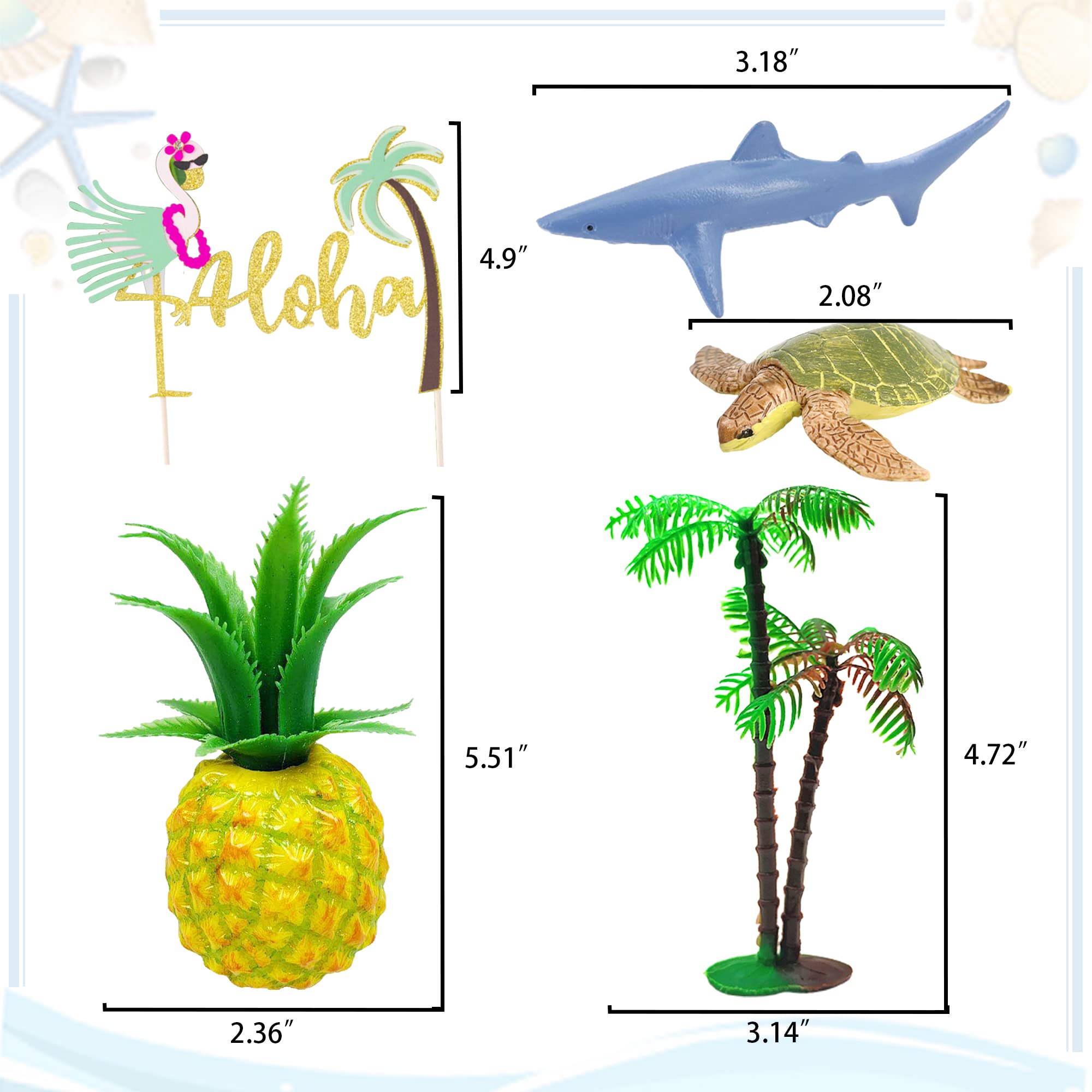 Snapklik.com : Aloha Cake Topper Beach Party Cake Decoration Luau ...