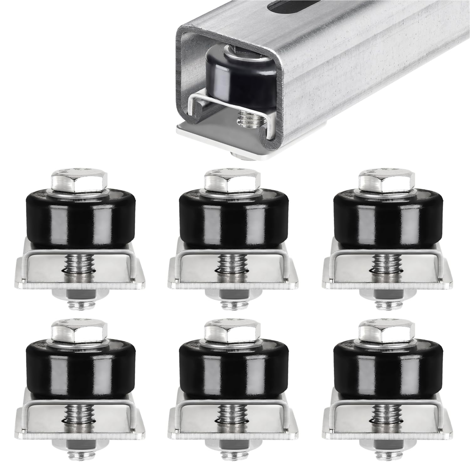 Snapklik.com : WIMART 304 Stainless Steel Trolley Roller Wheels Limit ...