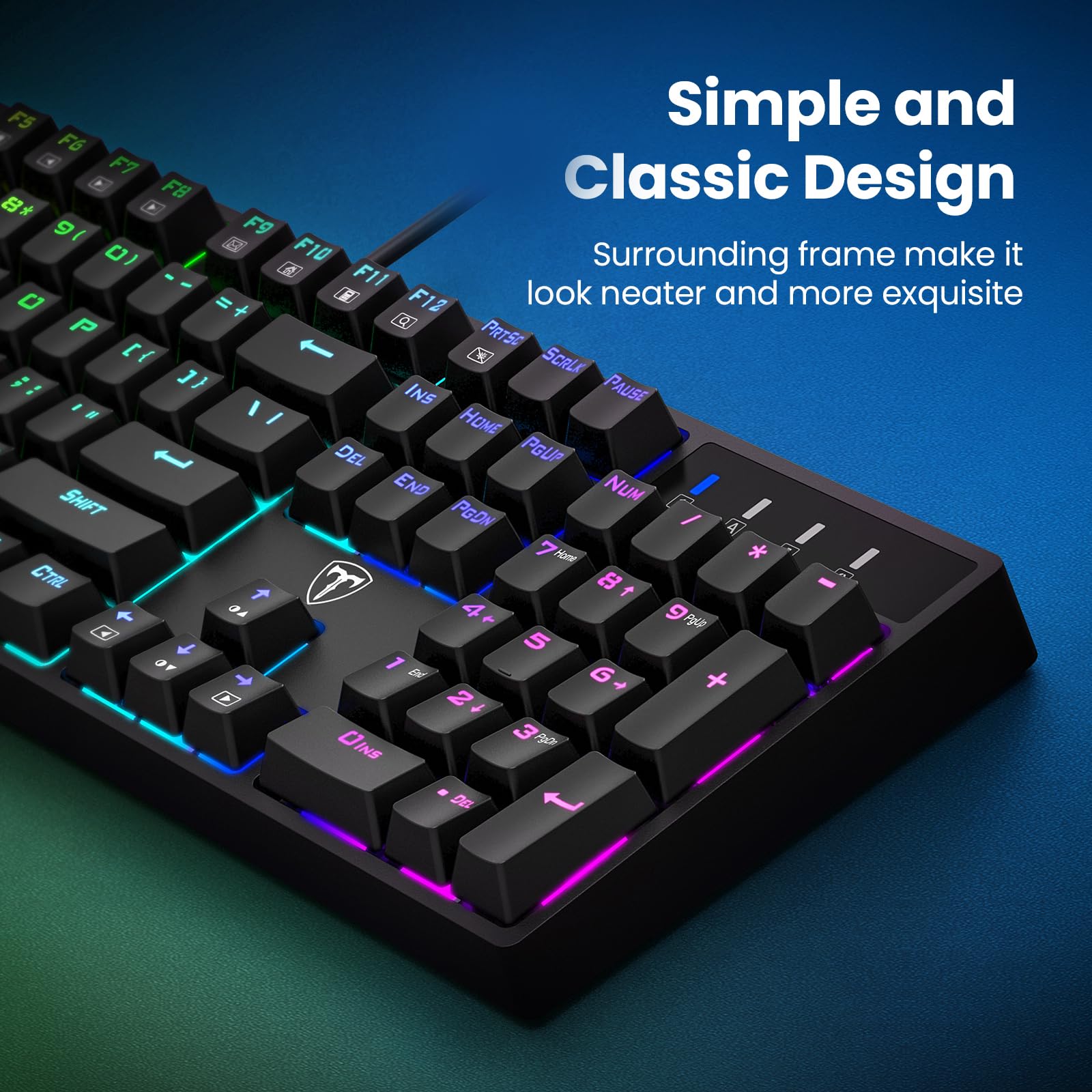 Snapklik.com : RisoPhy Mechanical Gaming Keyboard, Blue Switch USB ...