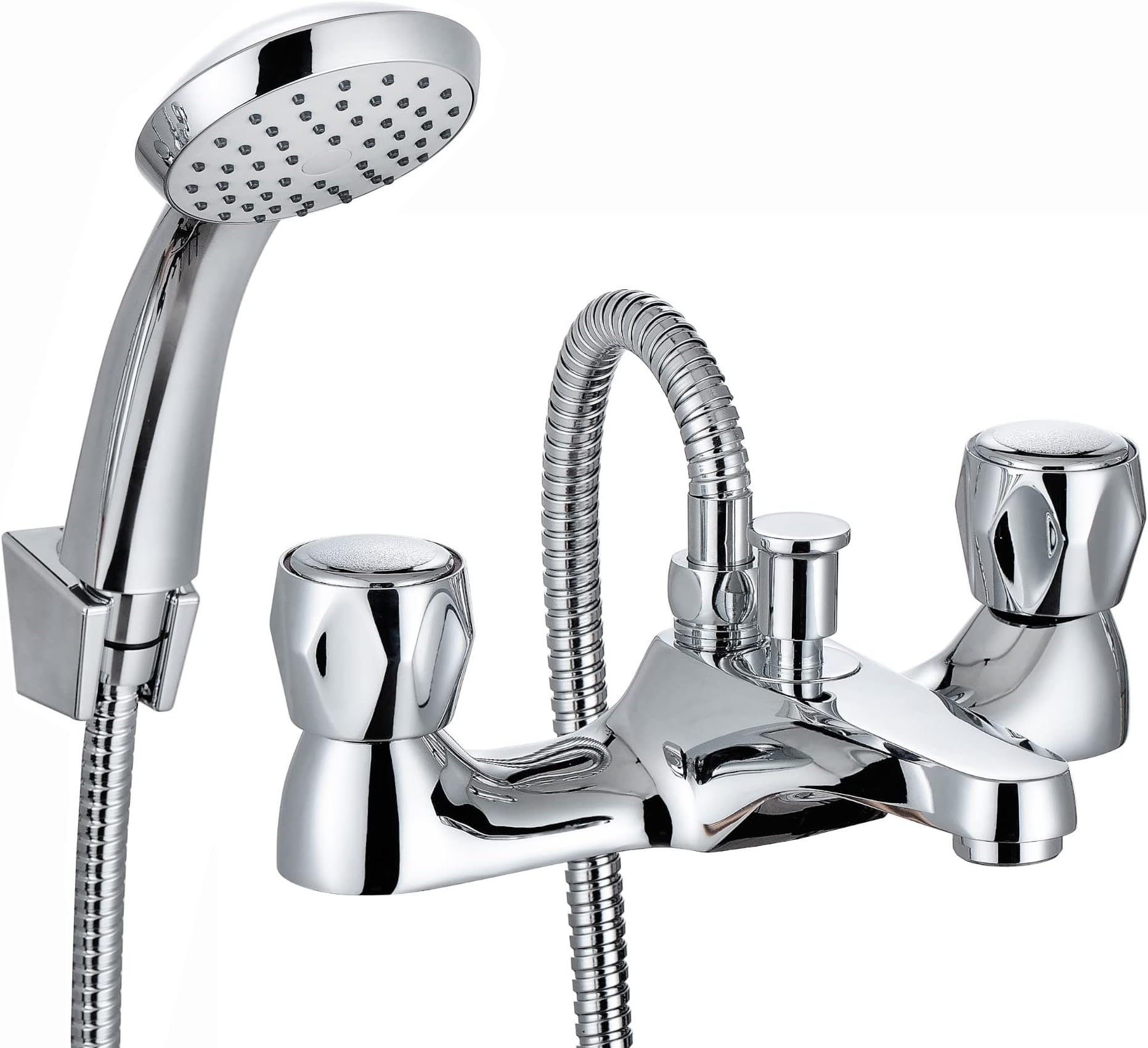 Bath Taps with Shower,Luckyhome Bath Shower Filler Mixer Tap Double ...