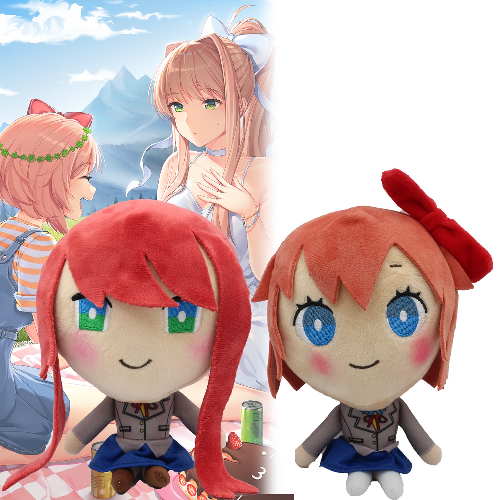 Buy Doki Doki Plush, Monika DDLC Plush/Sayori DDLC Plush, 2Pcs Doki ...