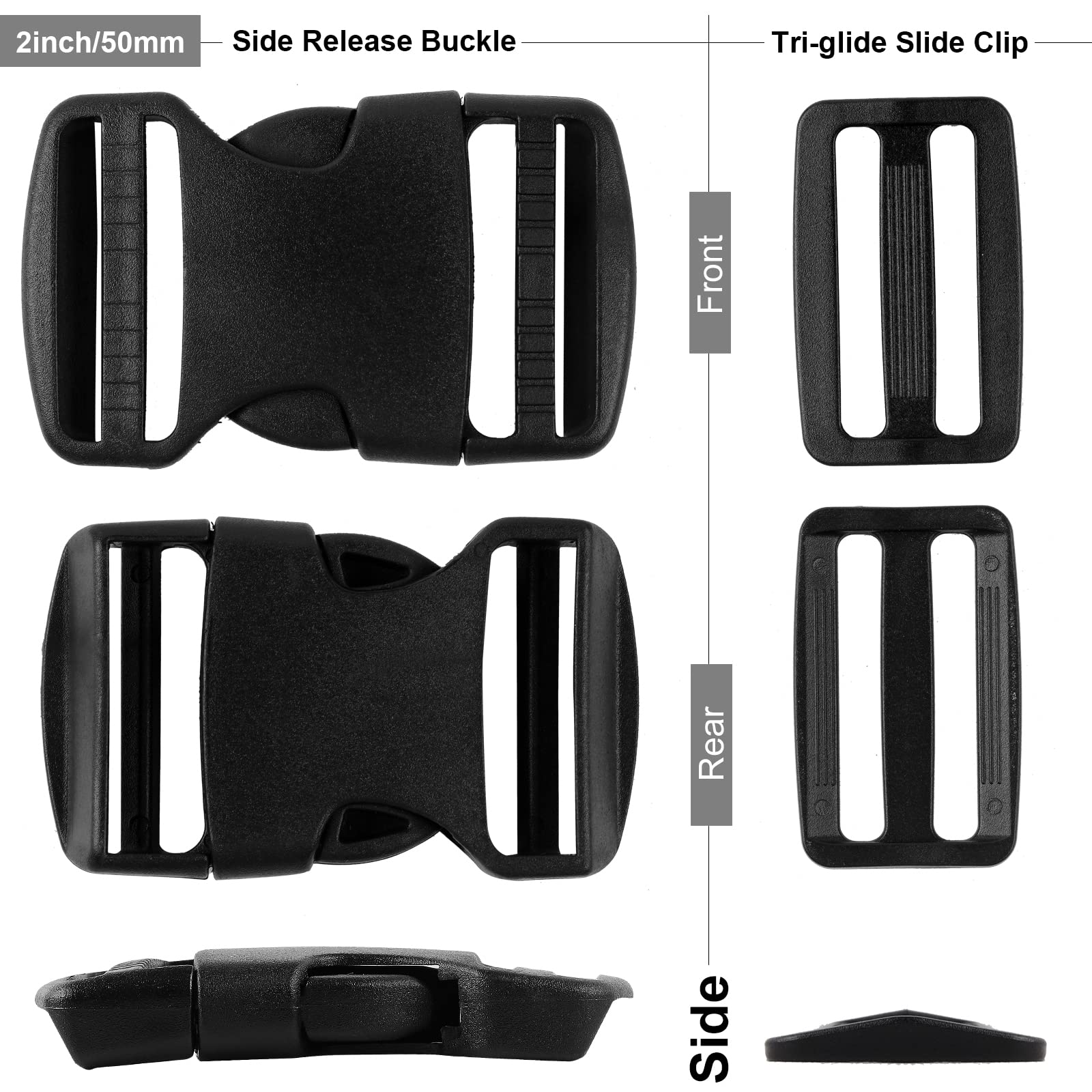 Snapklik.com : RNKP Buckles For Straps 1 inch:Side Release Buckle ...