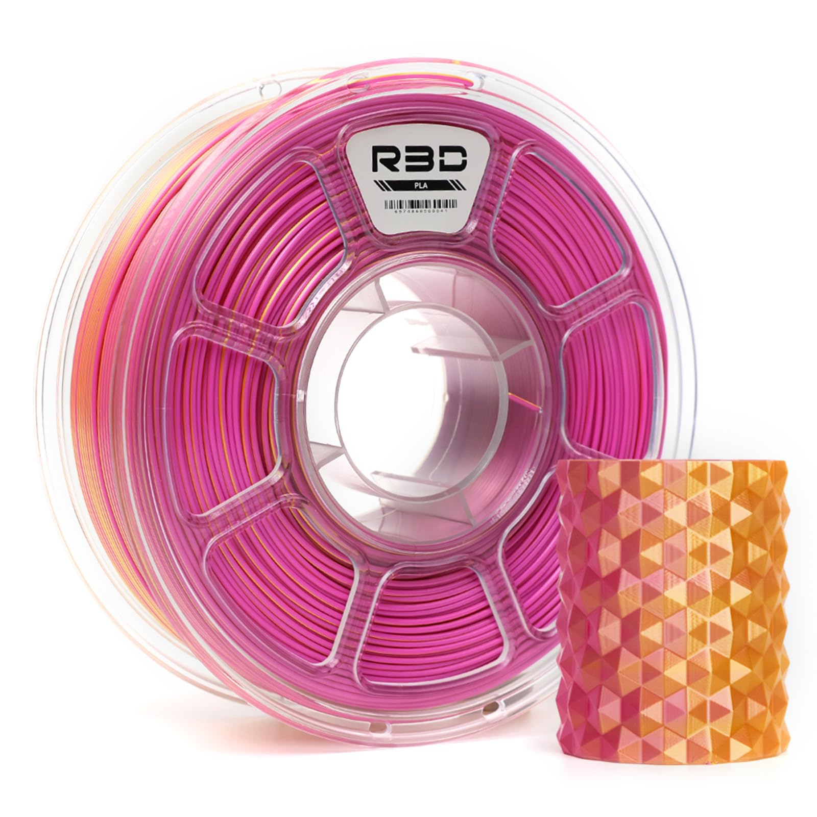 Amazon.co.jp: R3DデュアルカラーシルクPLA 3Dプリンターフィラメント、共押出、1.75mm 1KG、30~370mm/秒 ...