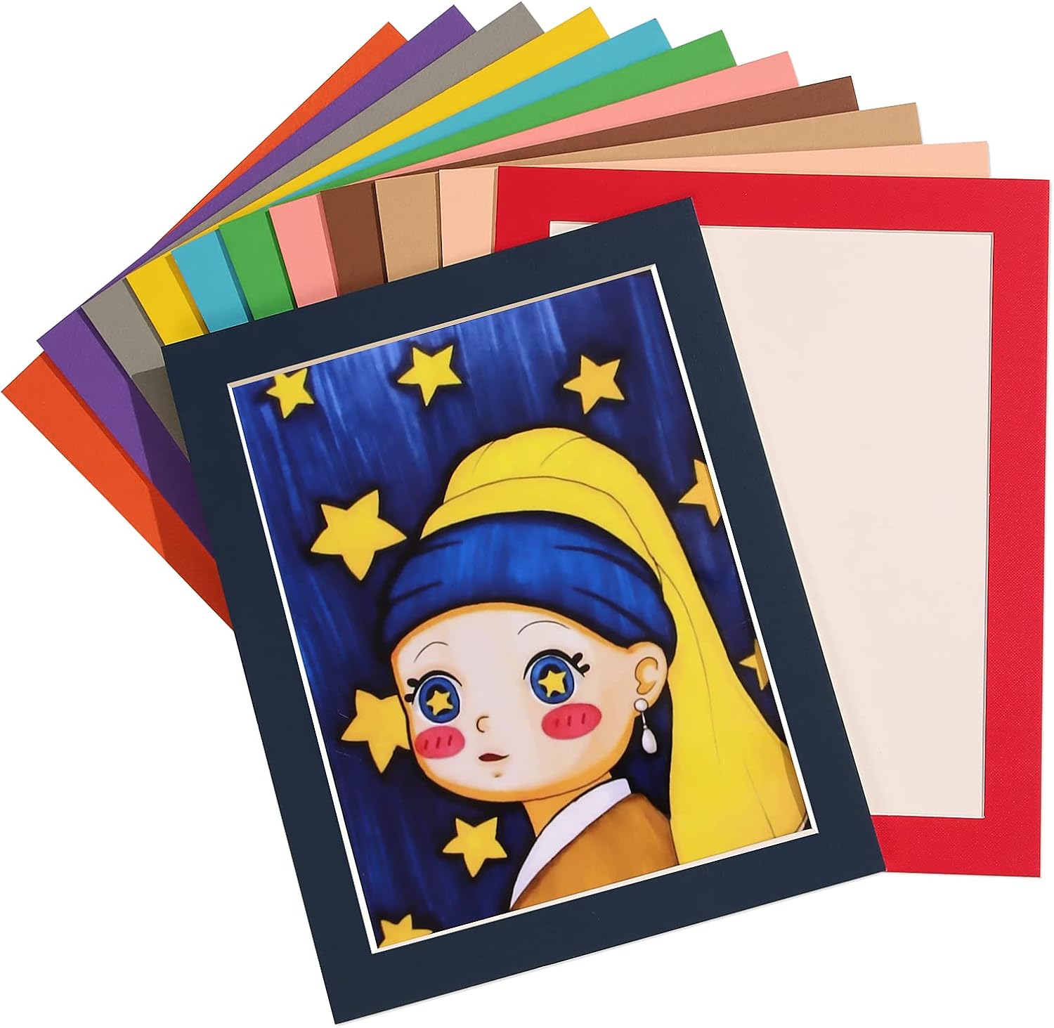 Amazon.com: HOTUO 12 Pack A4 Paper Frames for Kids Drawing, Colorful ...