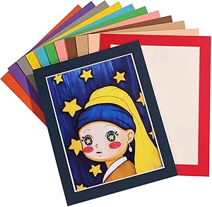 Amazon.com: HOTUO 12 Pack A4 Paper Frames for Kids Drawing, Colorful ...