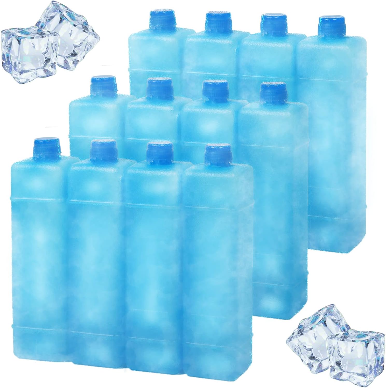 Amazon.com : Ice Packs Ice Crystal Boxes for Coolers, Reusable Long ...