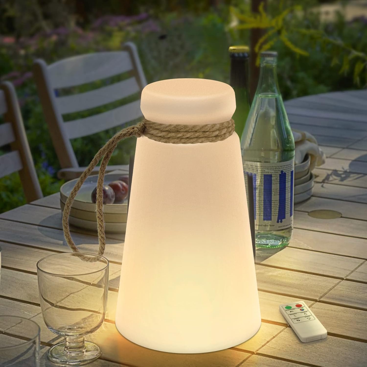 GGOO Lampe de Table Extérieure Gradable RGB Lampe de Table Sans Fil 8 ...