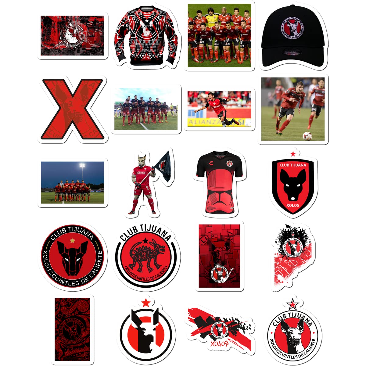 Amazon.com: 20 Pcs Stickers Pack Xolos Aesthetic De Waterproof Tijuana ...