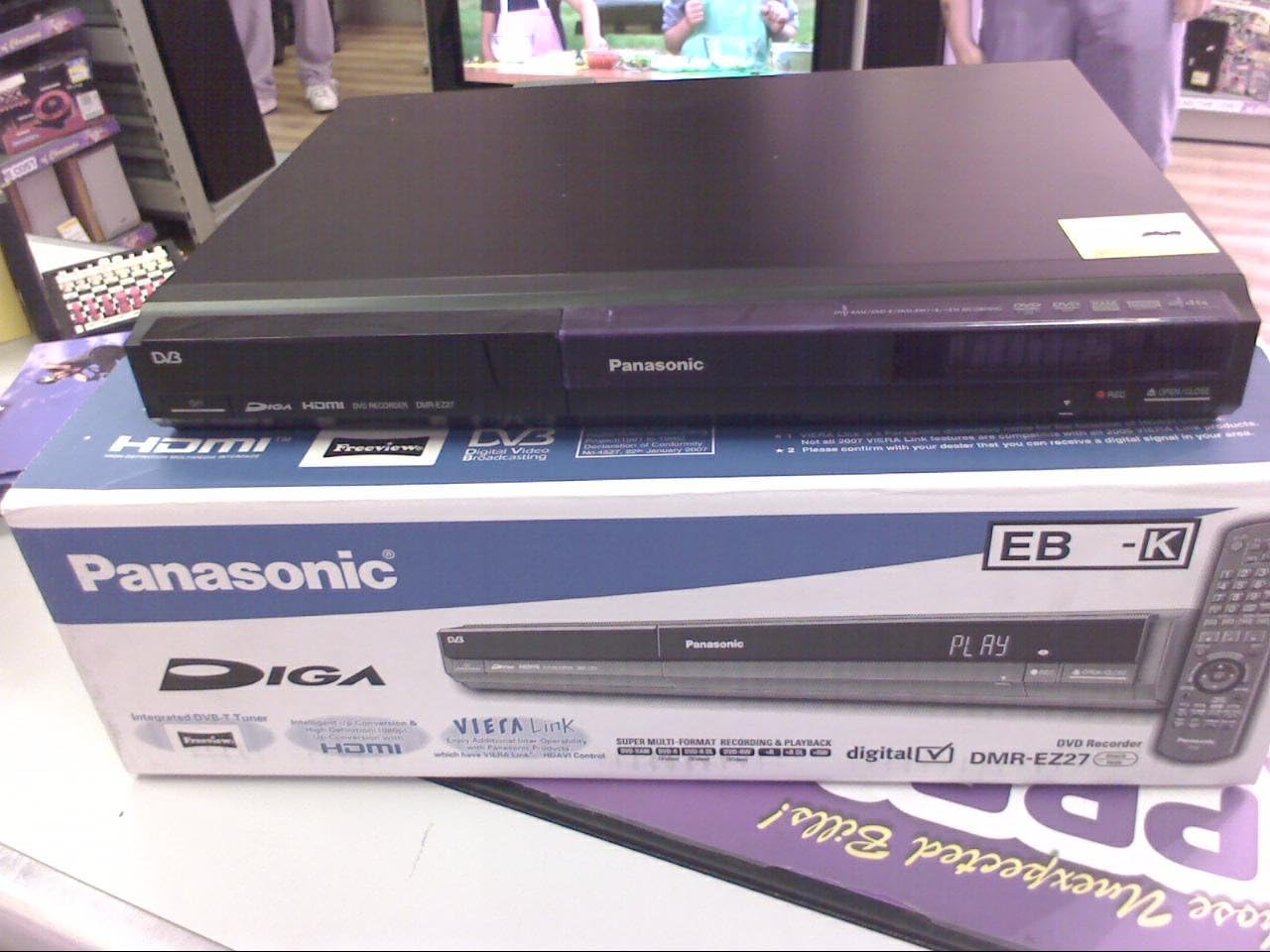 Panasonic DMR-EZ27 - Multi Format DVD Recorder - With 1080P Up ...
