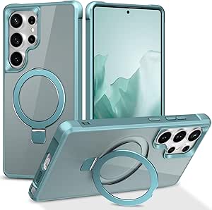 Amazon.com: PIXIU Funda para Samsung Galaxy S25 Ultra con anillo magnético invisible/soporte ...