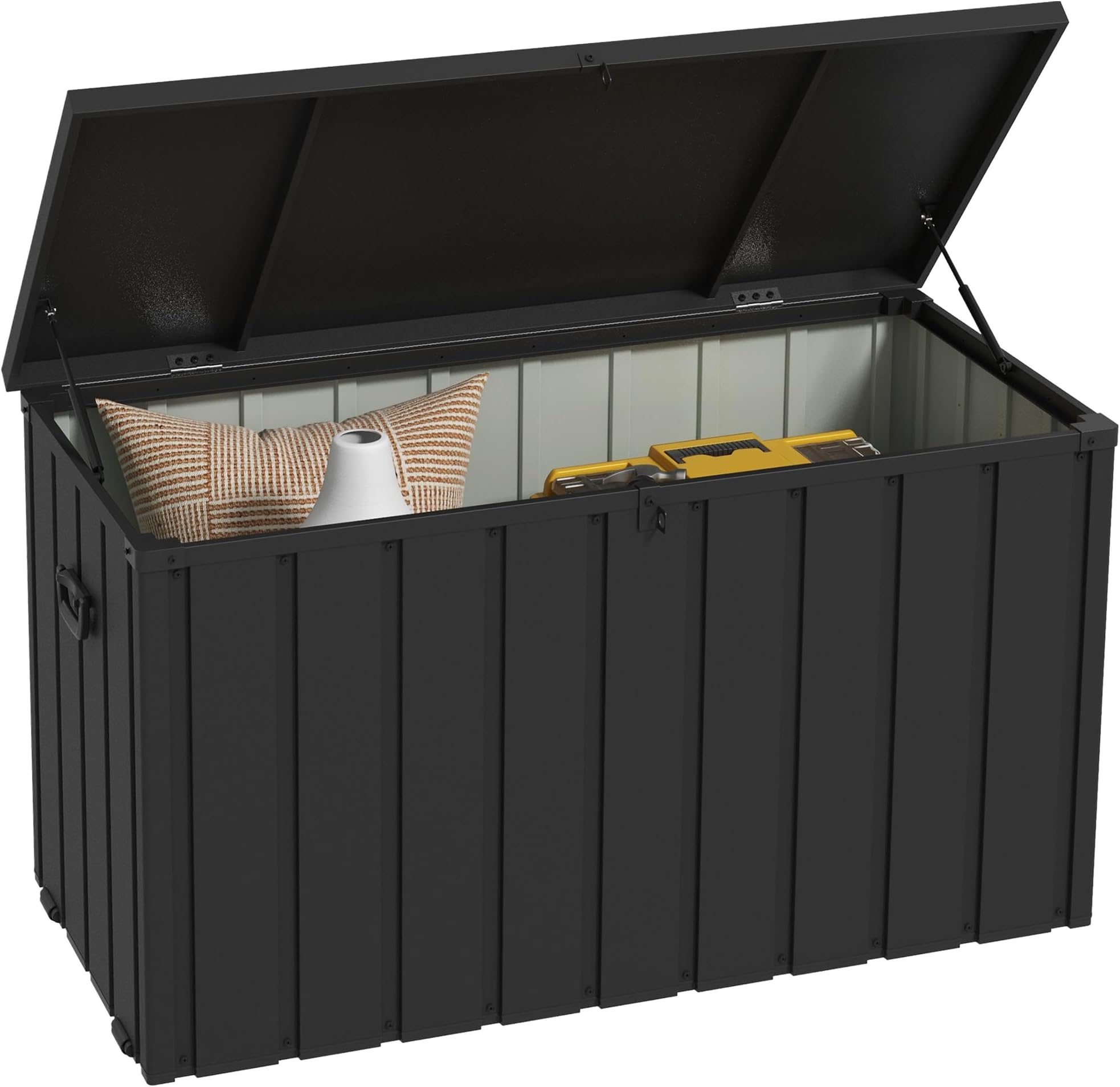 Gardebruk® Storage Box | Garden Metal | 360L | Lockable Gas Lift | Lid ...